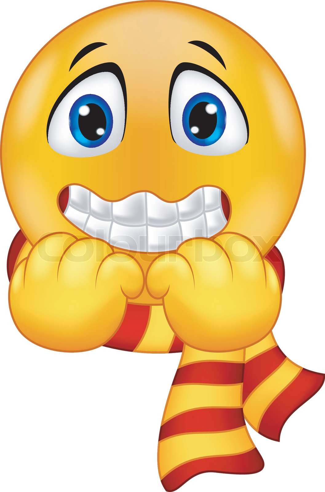 angst, smiley, kalt | Stock-Vektor | Colourbox