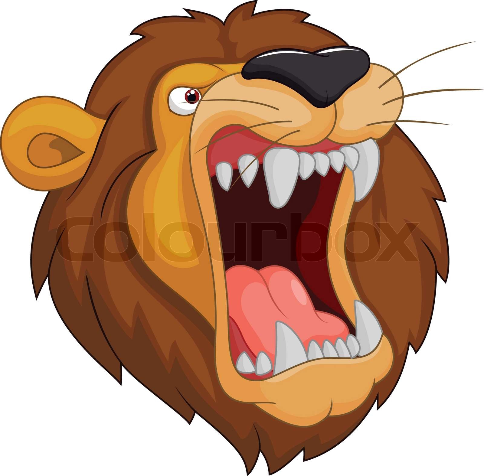 Lion head mascot cartoon | Stock vector | Colourbox
