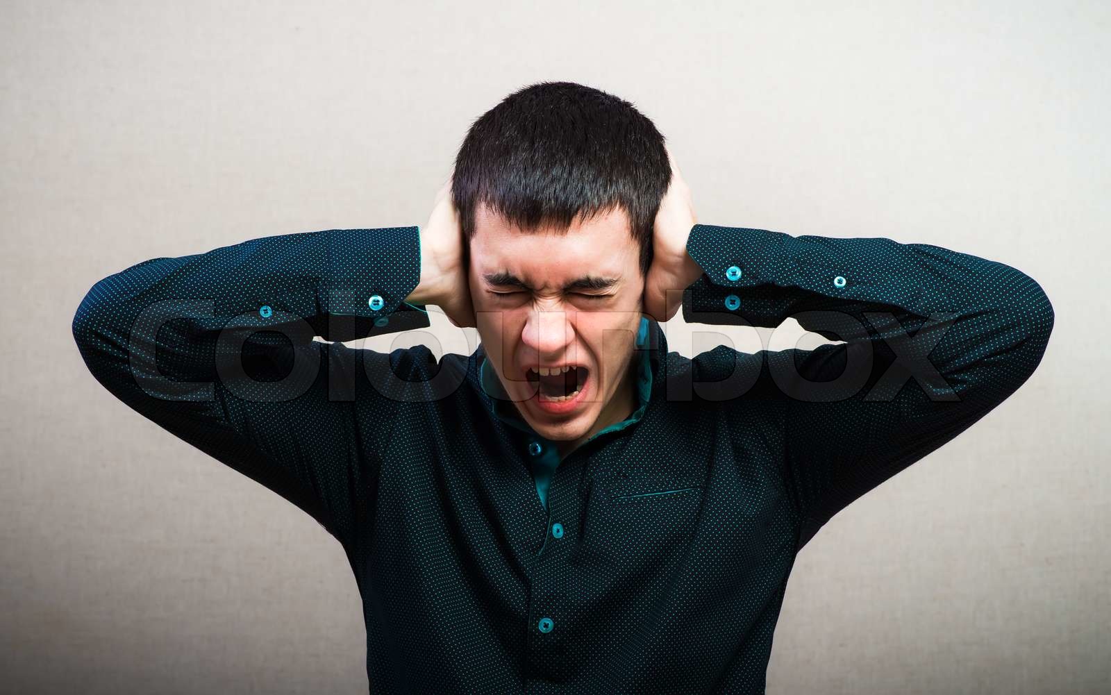 Angry businessman shouting | Stock image | Colourbox