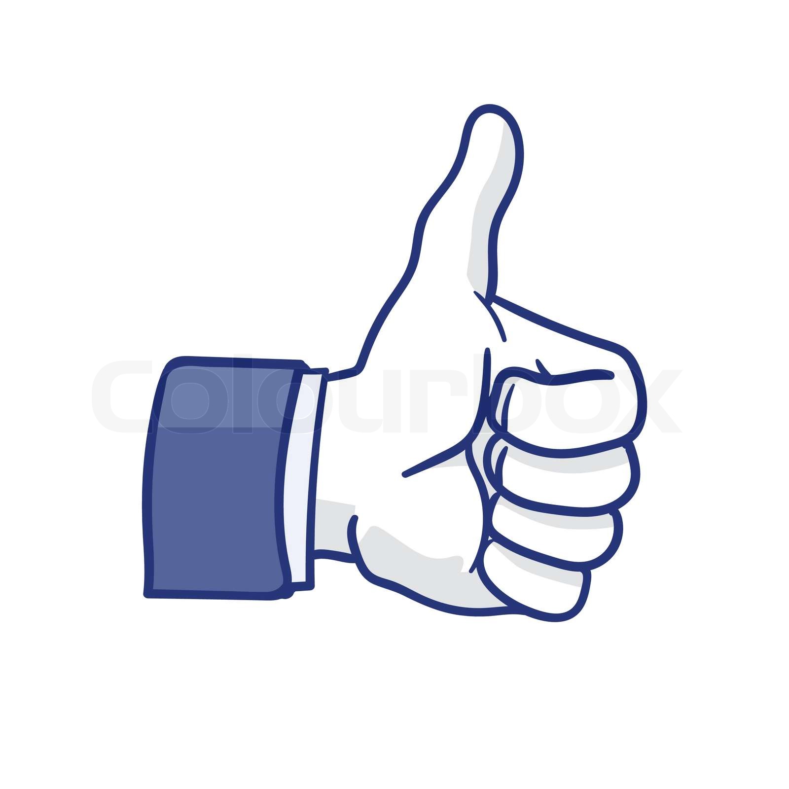 Illustration of Like Hand icon | Stock vector | Colourbox