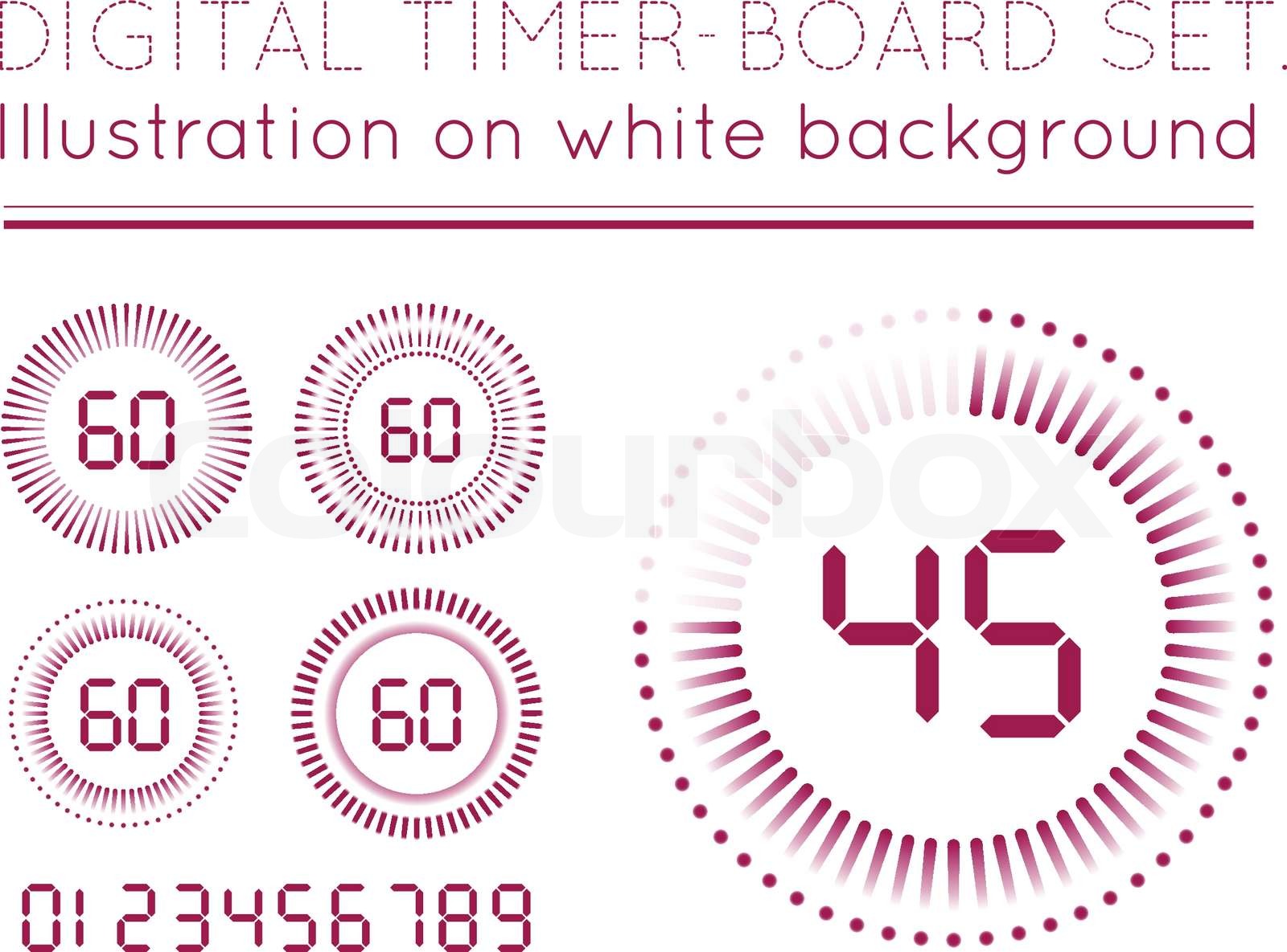 Digital Countdown Timer | Stock vector | Colourbox