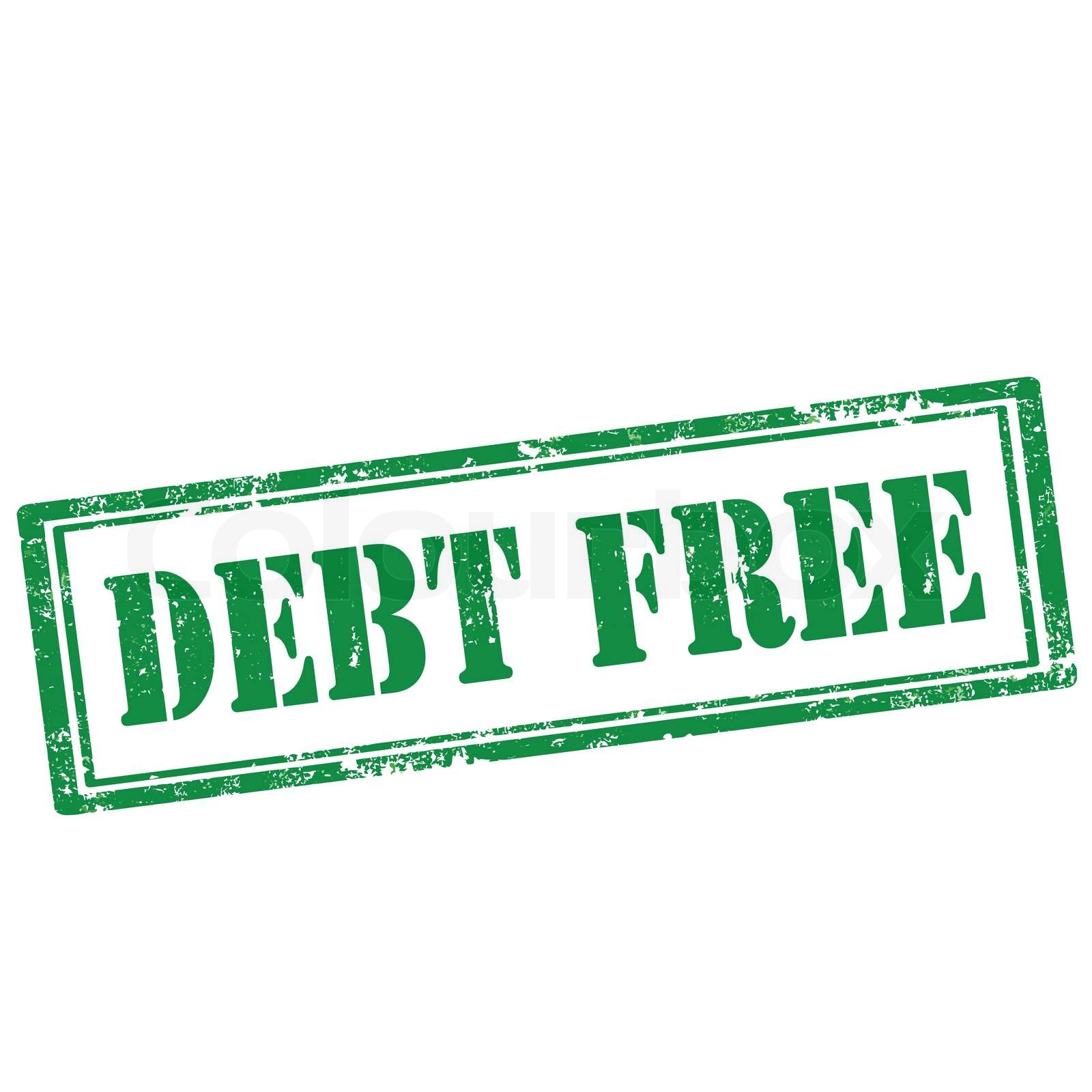 Debt Free-stamp | Stock vector | Colourbox