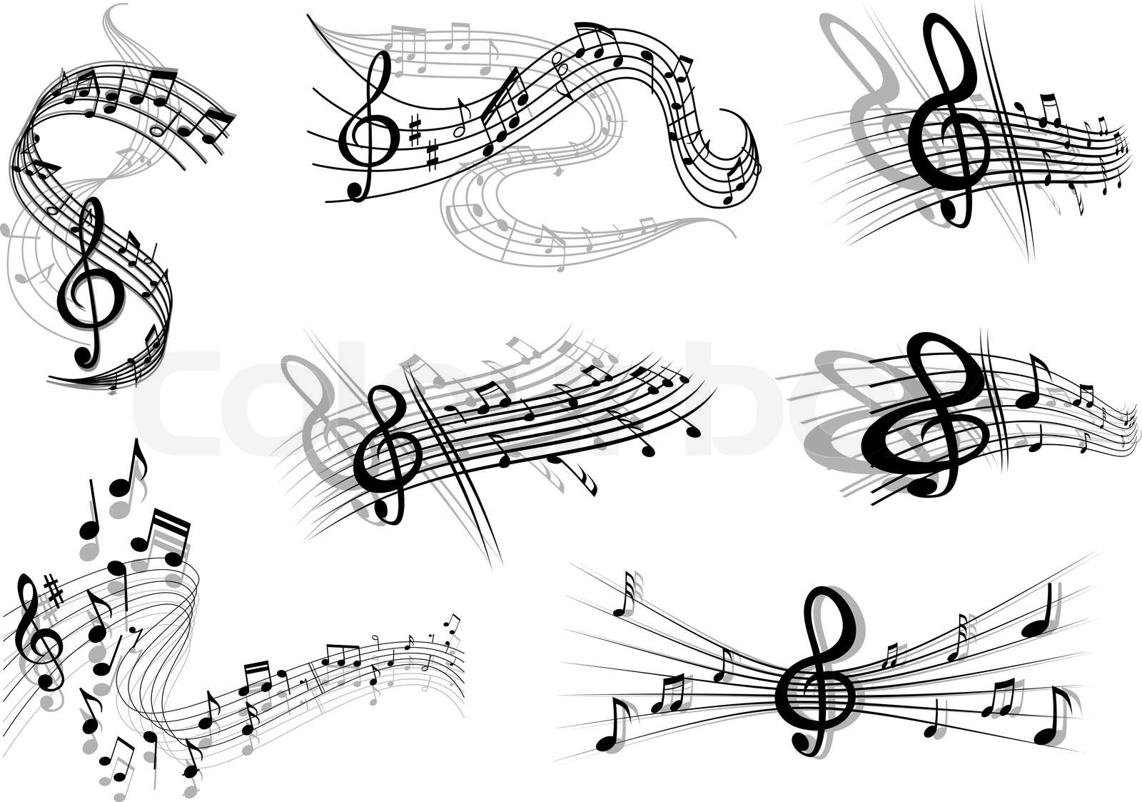 melodisch, musik, ton | Stock-Vektor | Colourbox