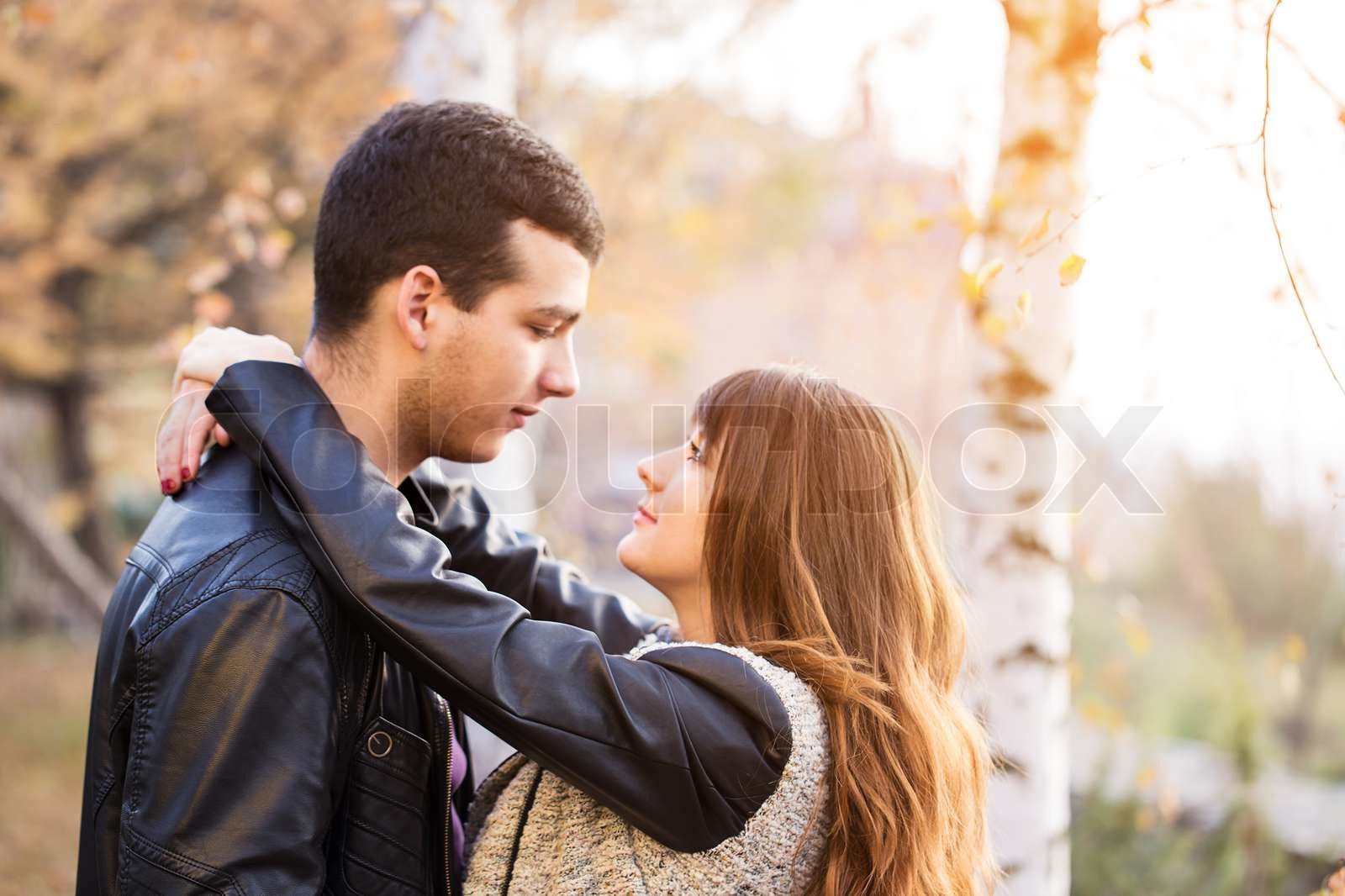 man woman couple cuddling | Stock image | Colourbox