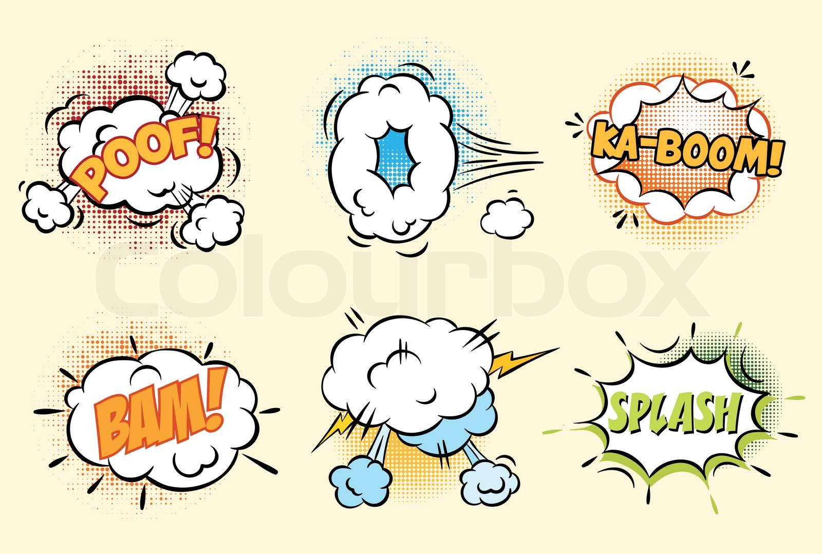 poof, cartoon, comic | Stock-Vektor | Colourbox