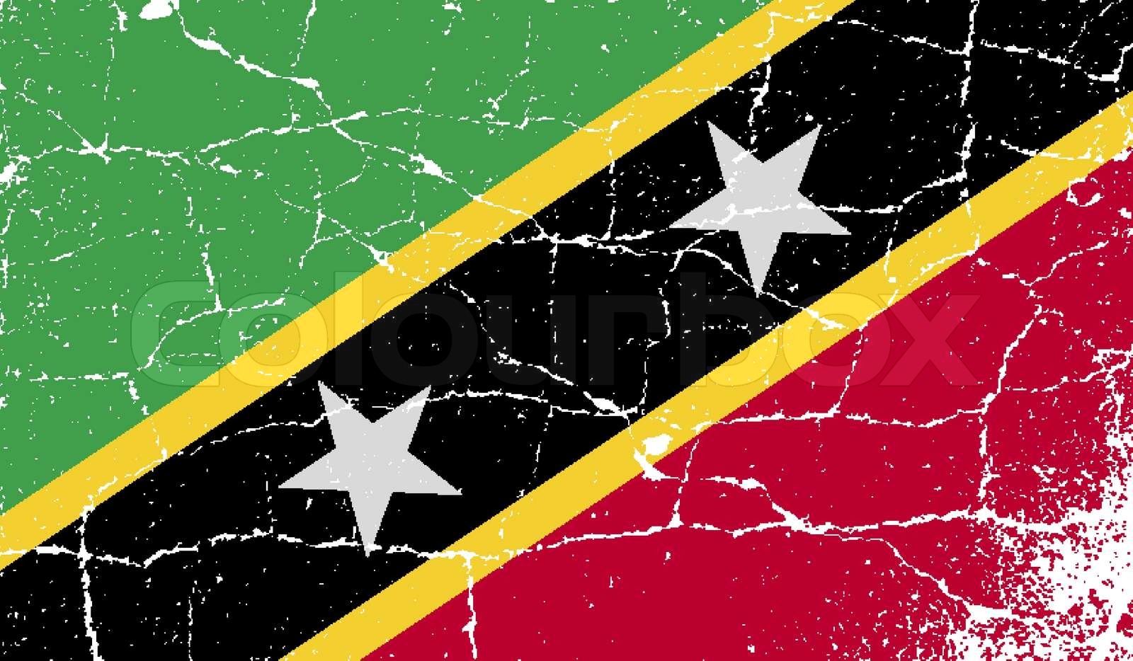 Flag of with old texture. Vector | Stock vector | Colourbox