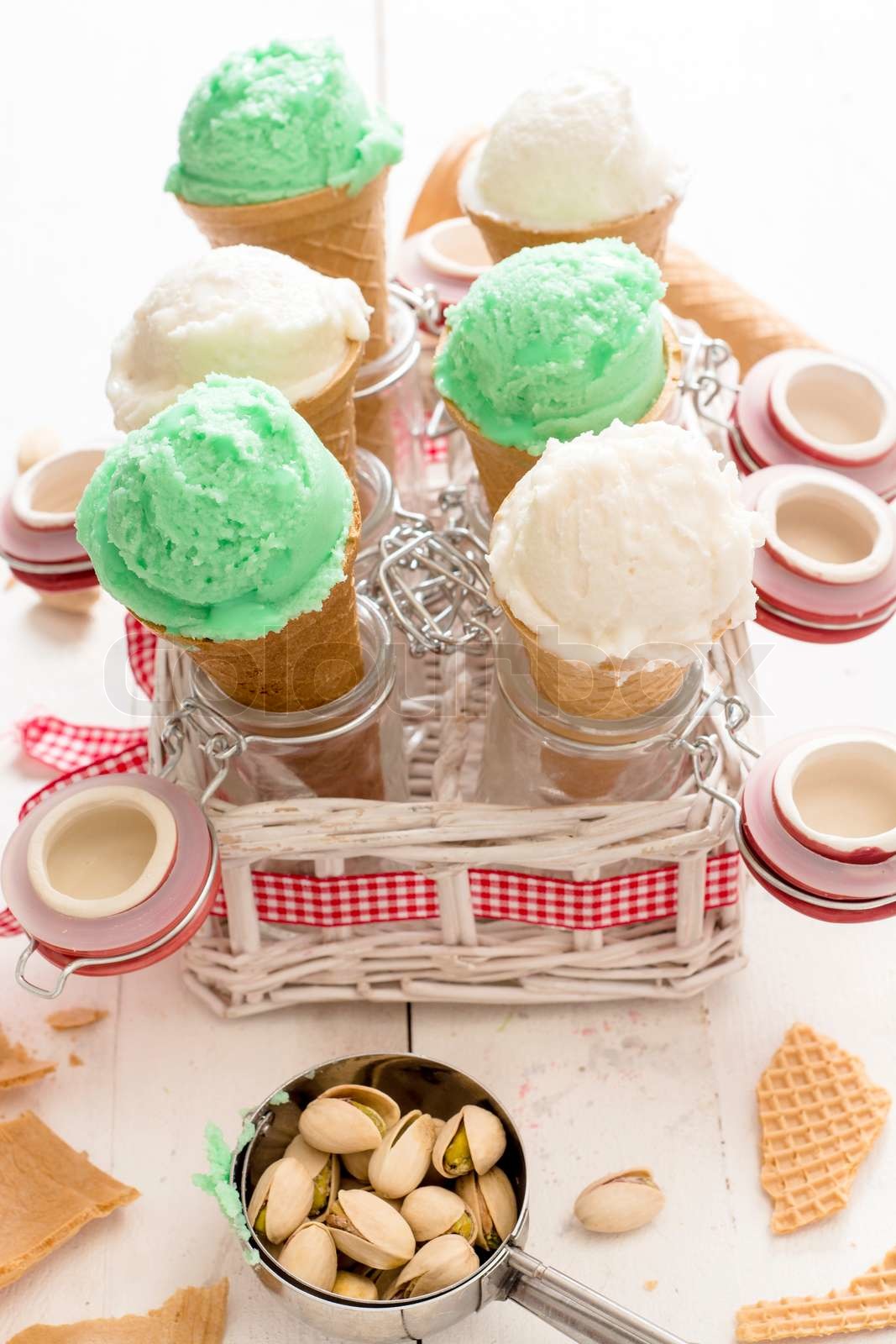 Ice creams in the ja | Stock image | Colourbox