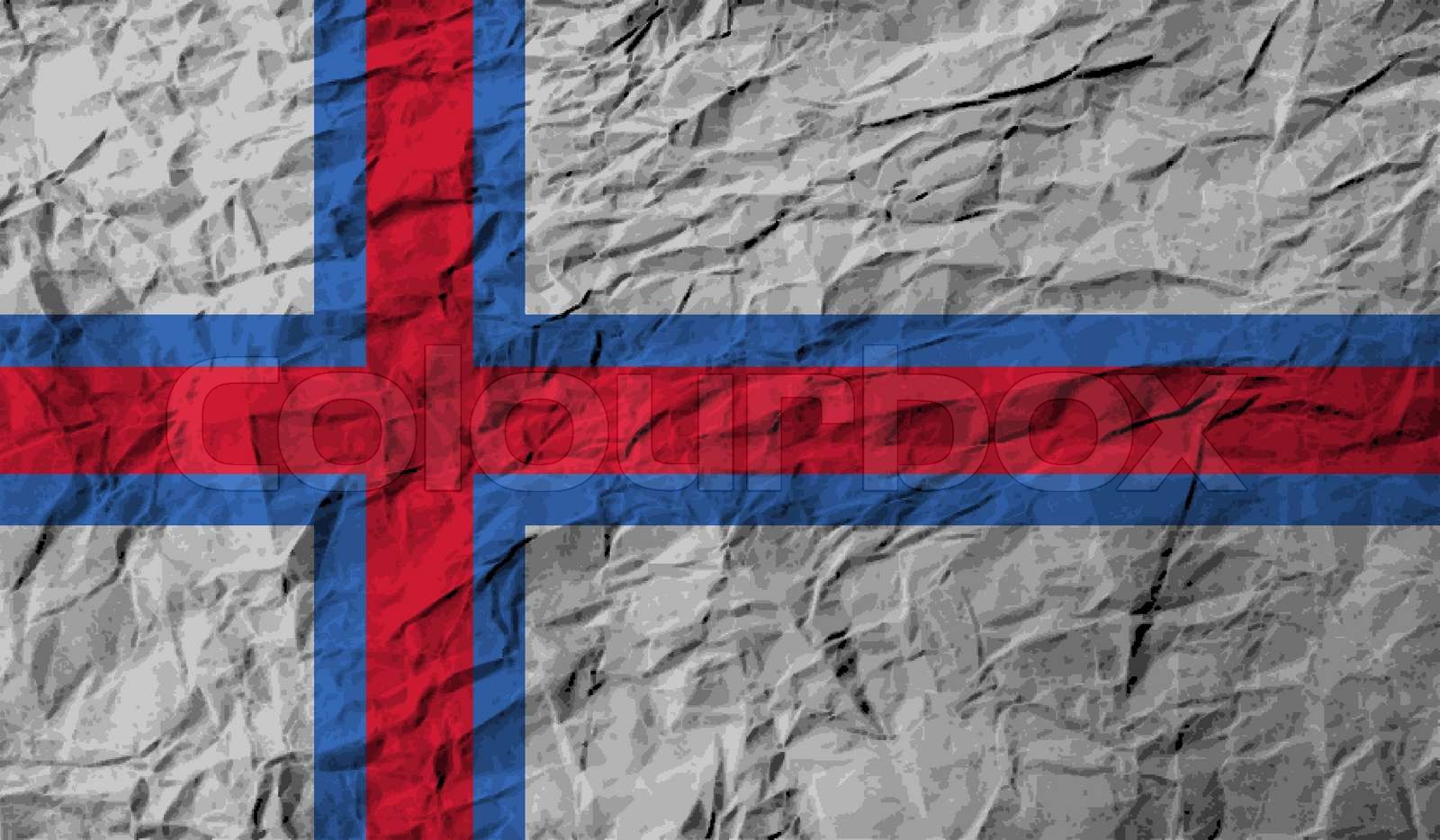flag, færøerne, tekstureret | Stock vektor | Colourbox
