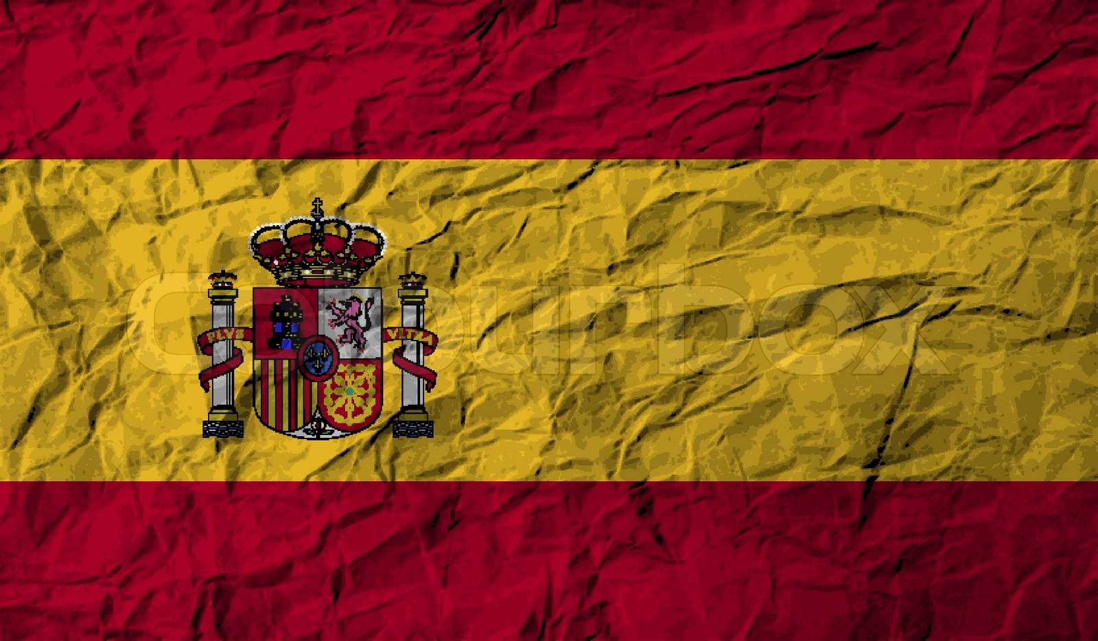 Flag of Spain with old texture. Vector | Stock vector | Colourbox