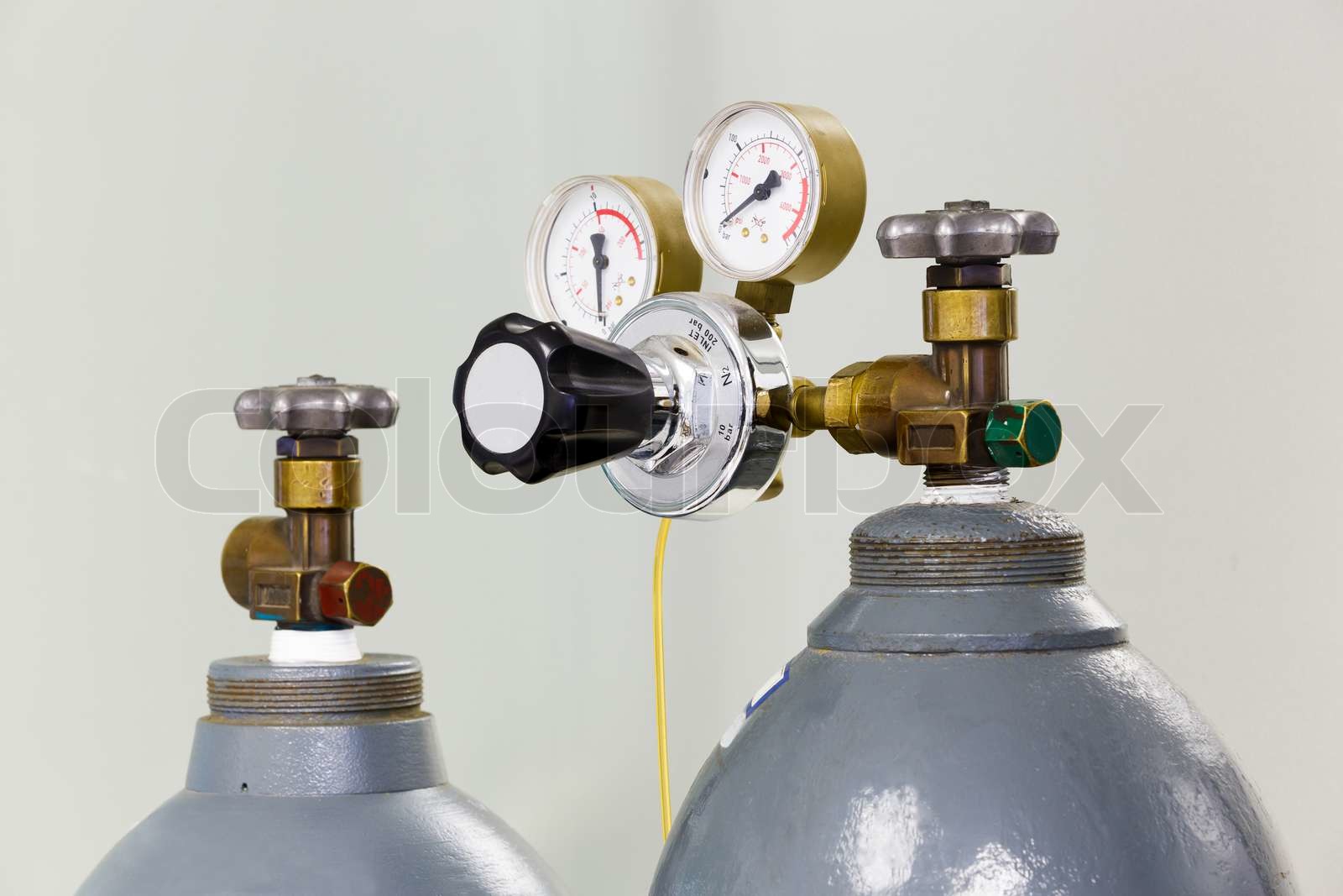 Nitrogen gas valve | Stock image | Colourbox