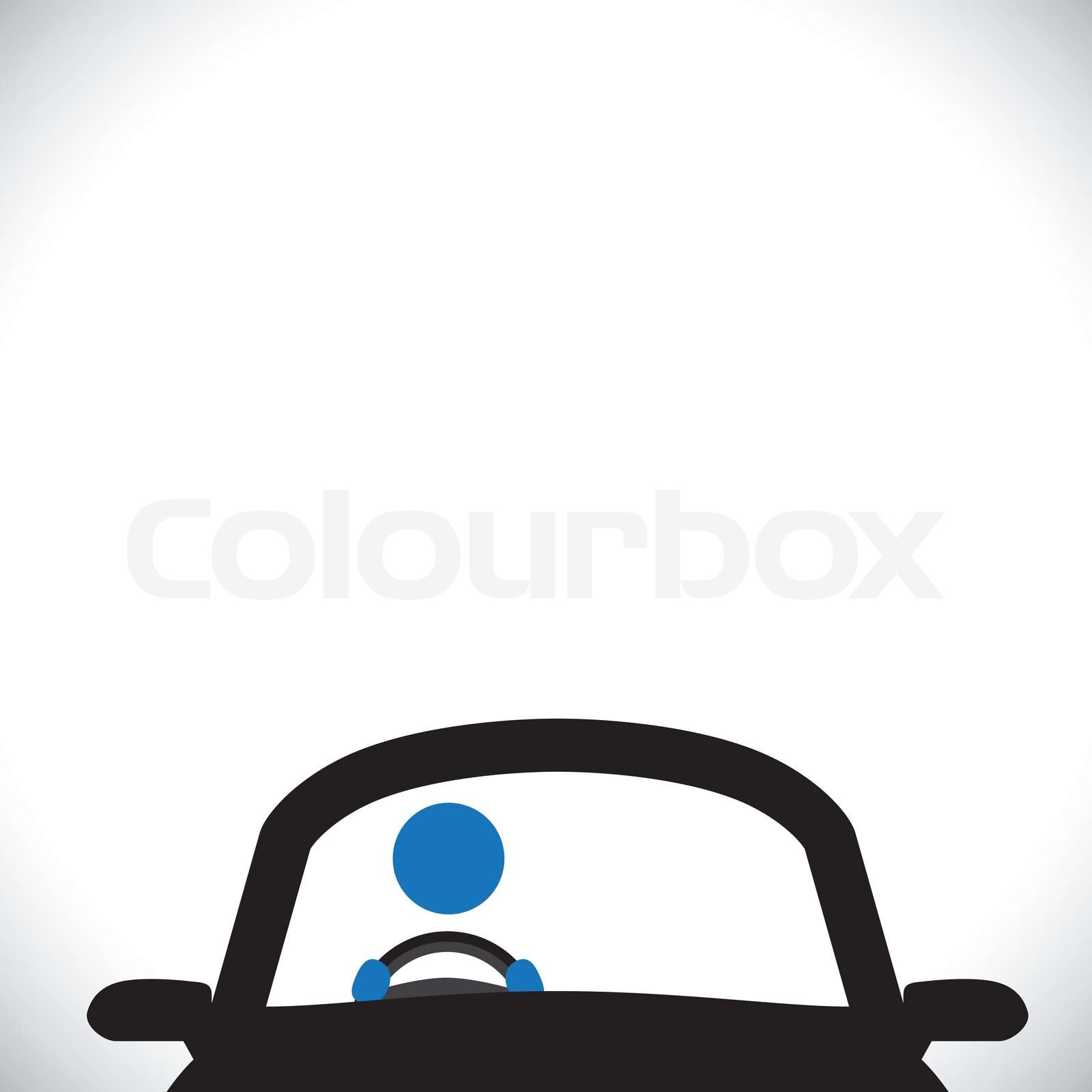 car driver icon or symbol - vector graphic. | Stock vector | Colourbox