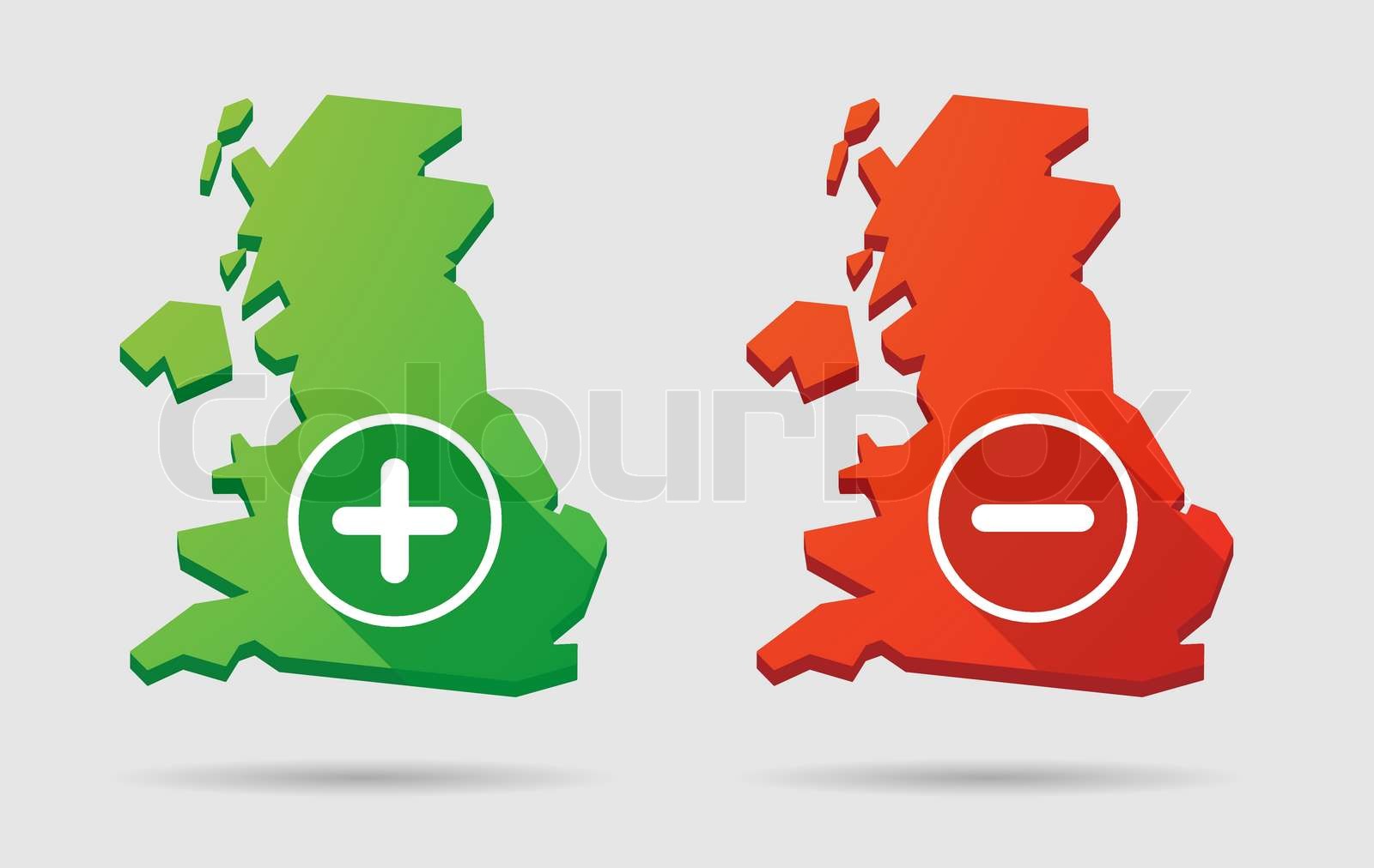 UK map icon set with math signs | Stock vector | Colourbox