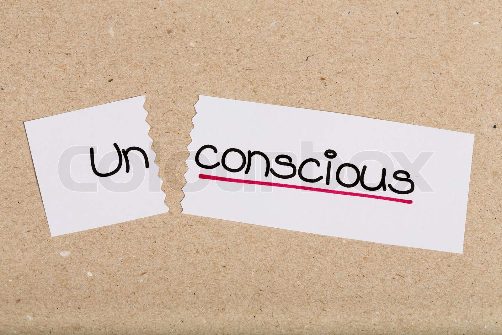 Sign with word unconscious turned into conscious | Stock image | Colourbox