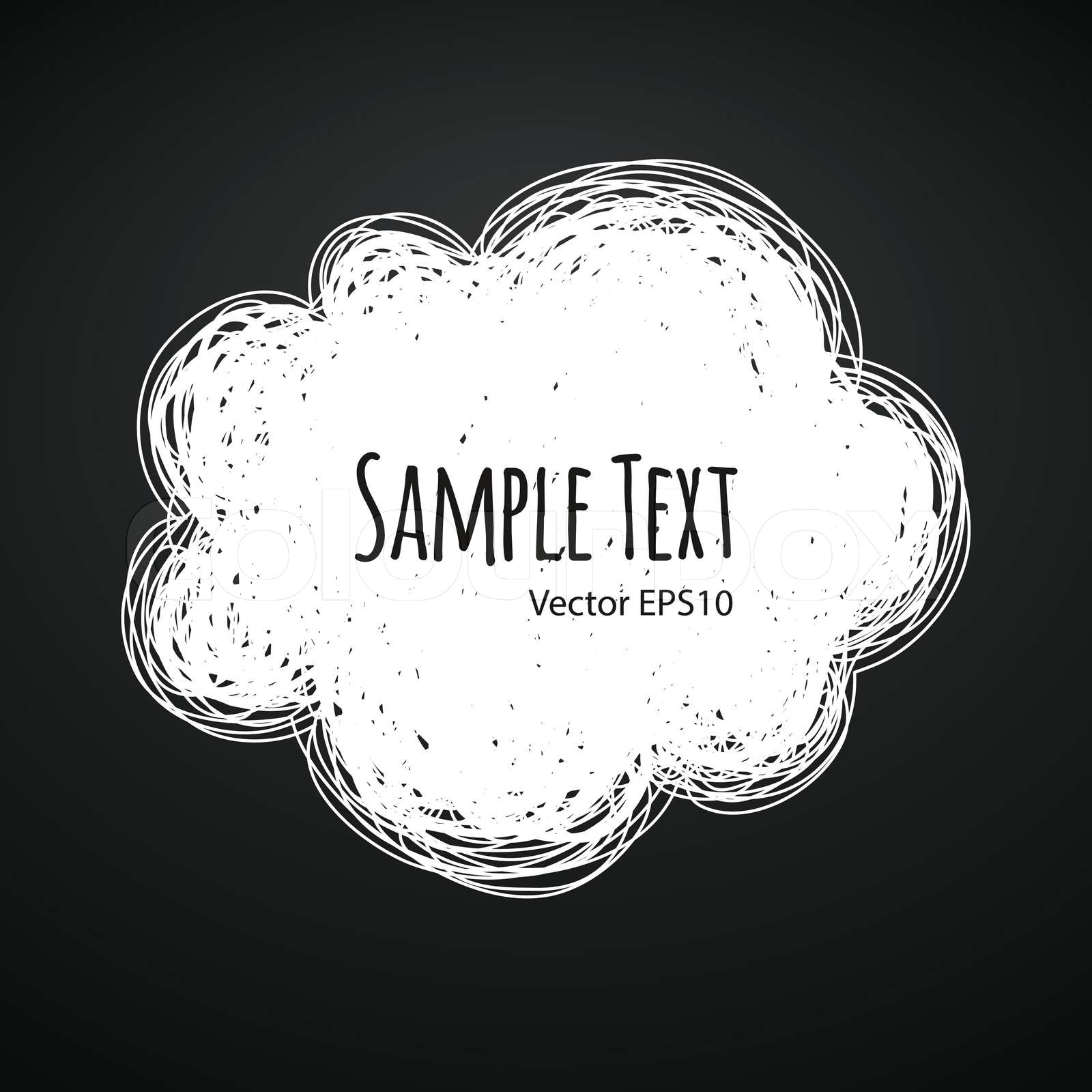Chalk Doodle Cloud Background | Stock vector | Colourbox