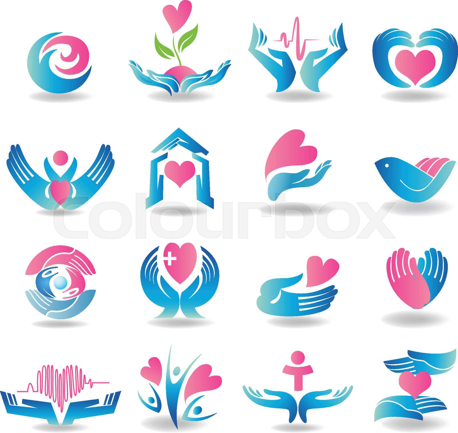 Health care design elements | Stock vector | Colourbox