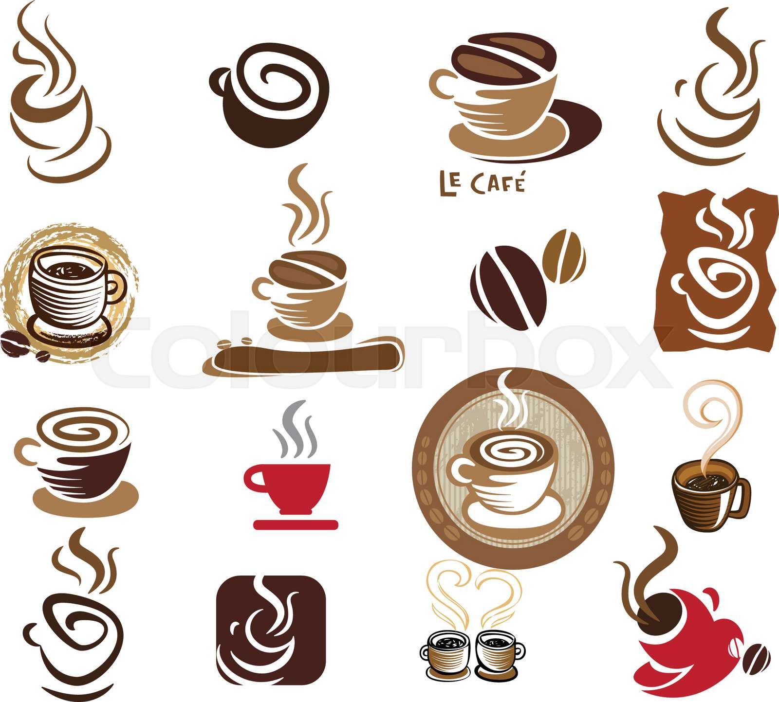 Coffee and Tea design elements. | Stock vector | Colourbox