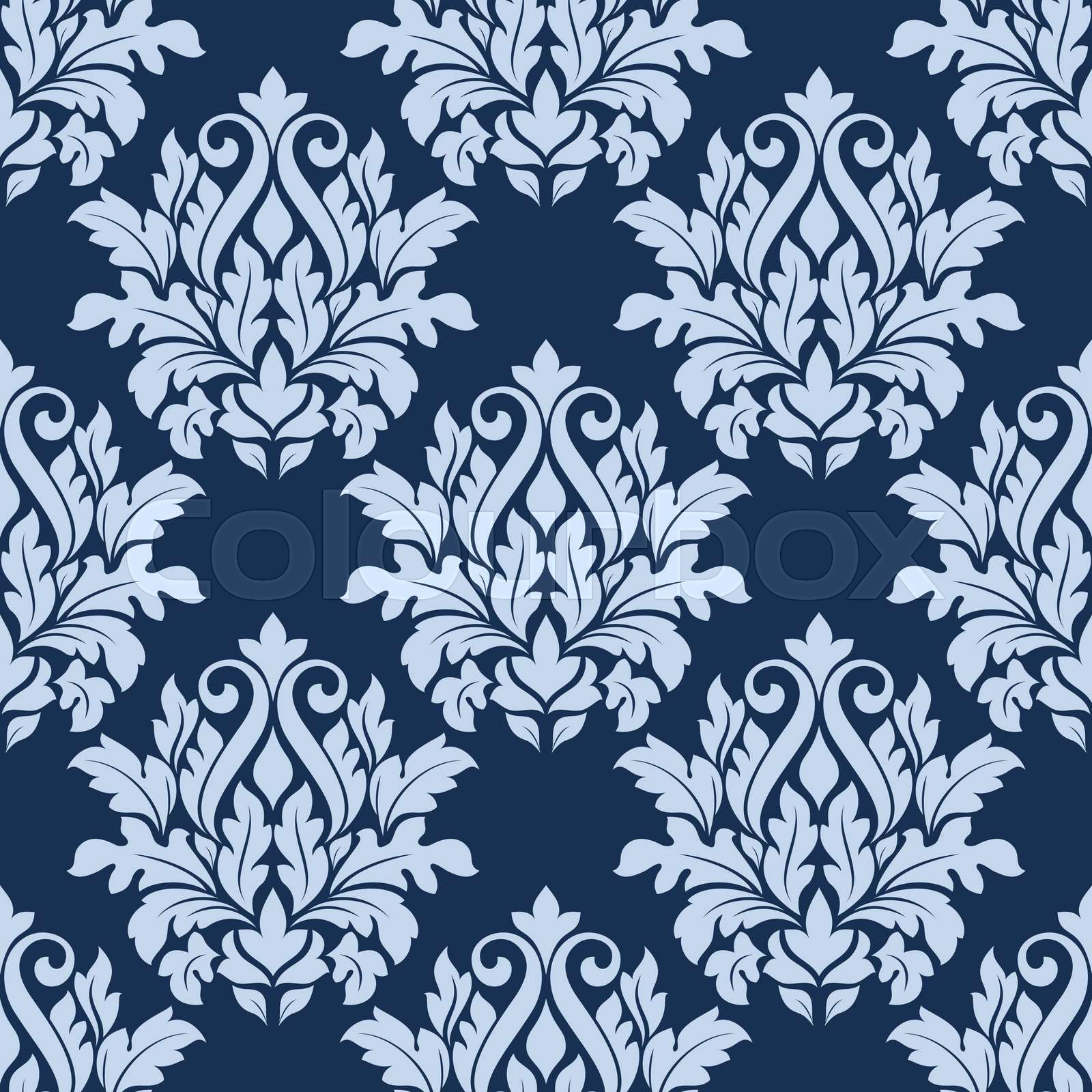 Light blue floral seamless pattern | Stock vector | Colourbox