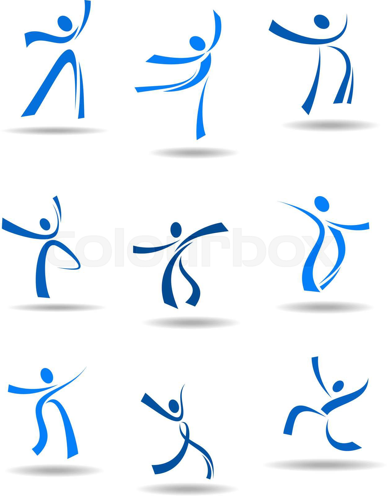 Dancing people icons | Stock vector | Colourbox