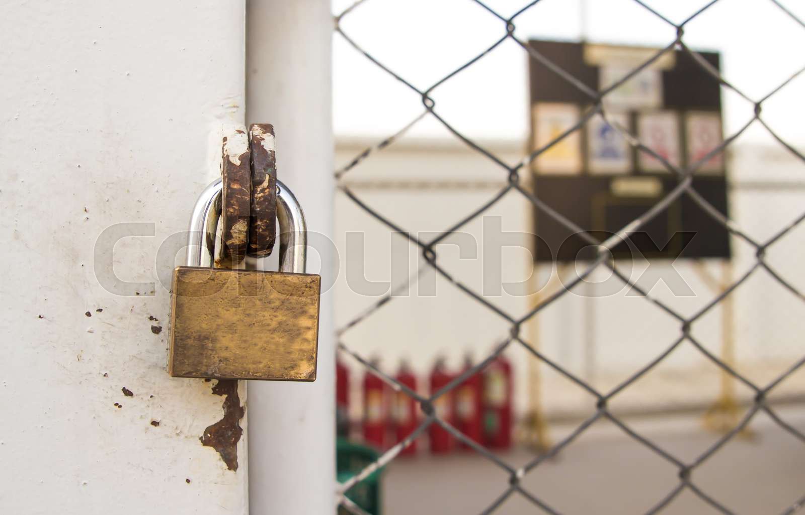 old lock of warehouse Storage | Stock image | Colourbox