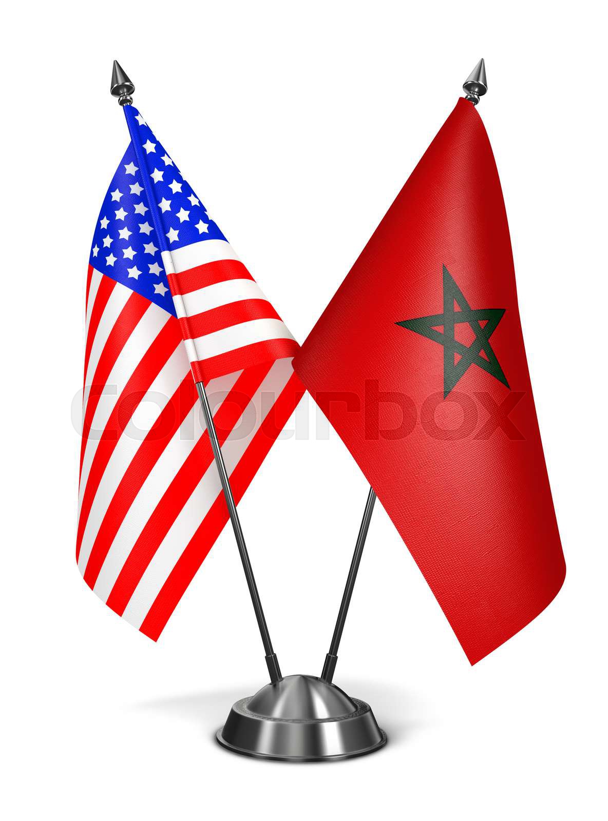 USA and Morocco - Miniature Flags. | Stock image | Colourbox