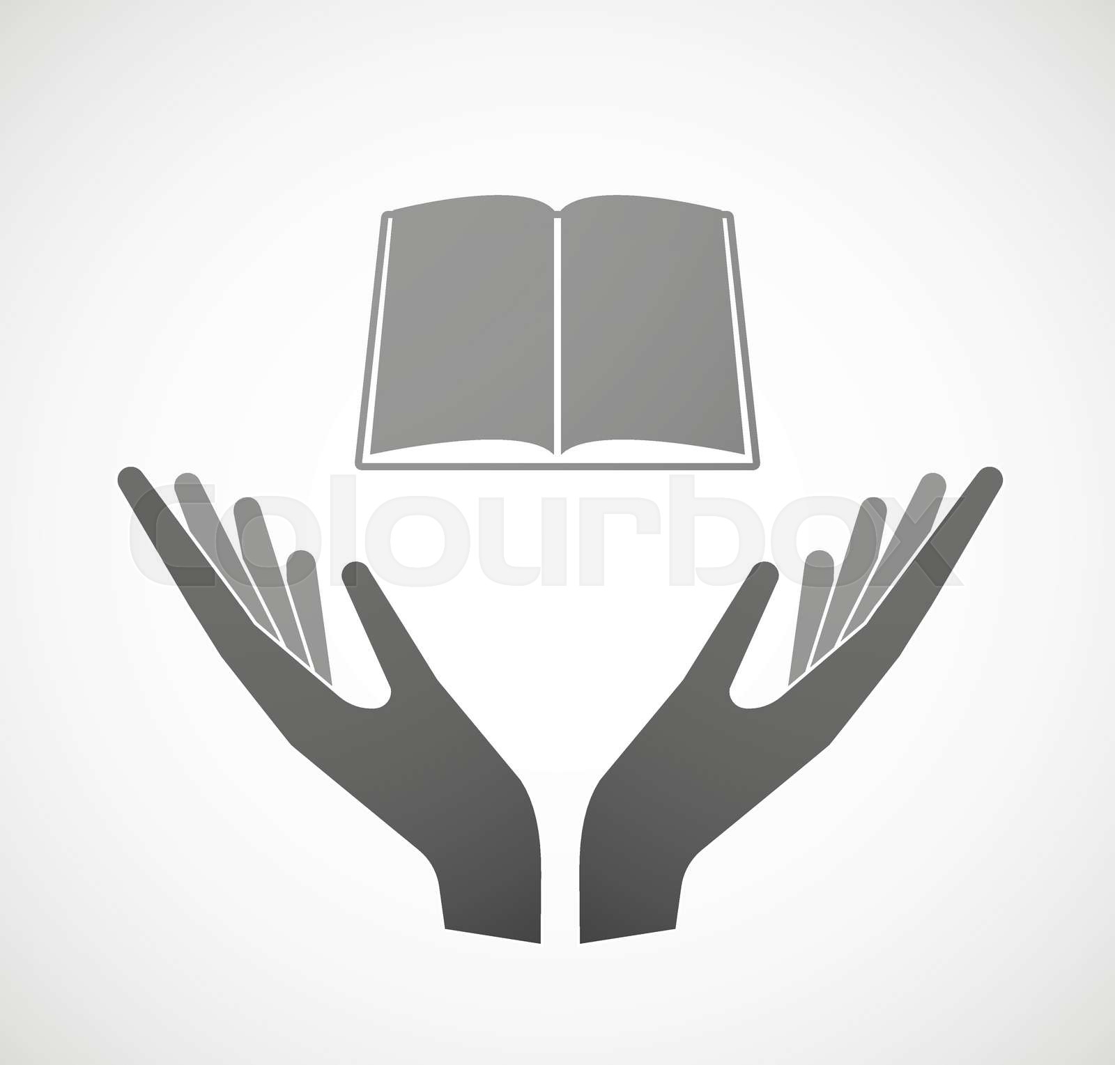 Two hands offering a book | Stock vector | Colourbox