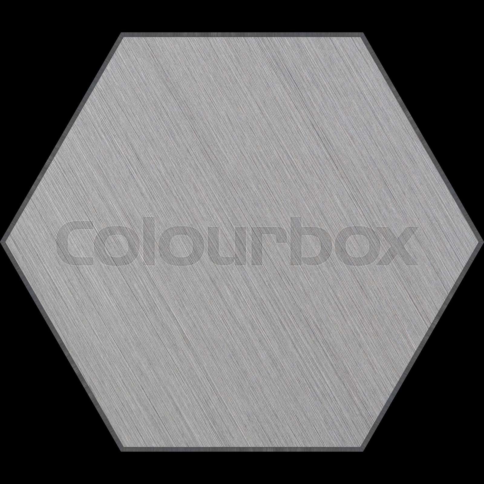 Hexagonal Aluminum Bevelled Panel with Clipping Path | Stock image ...