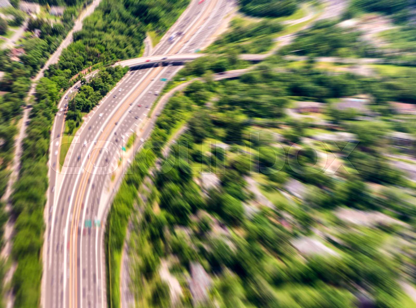 Blurred view of interstate | Stock image | Colourbox