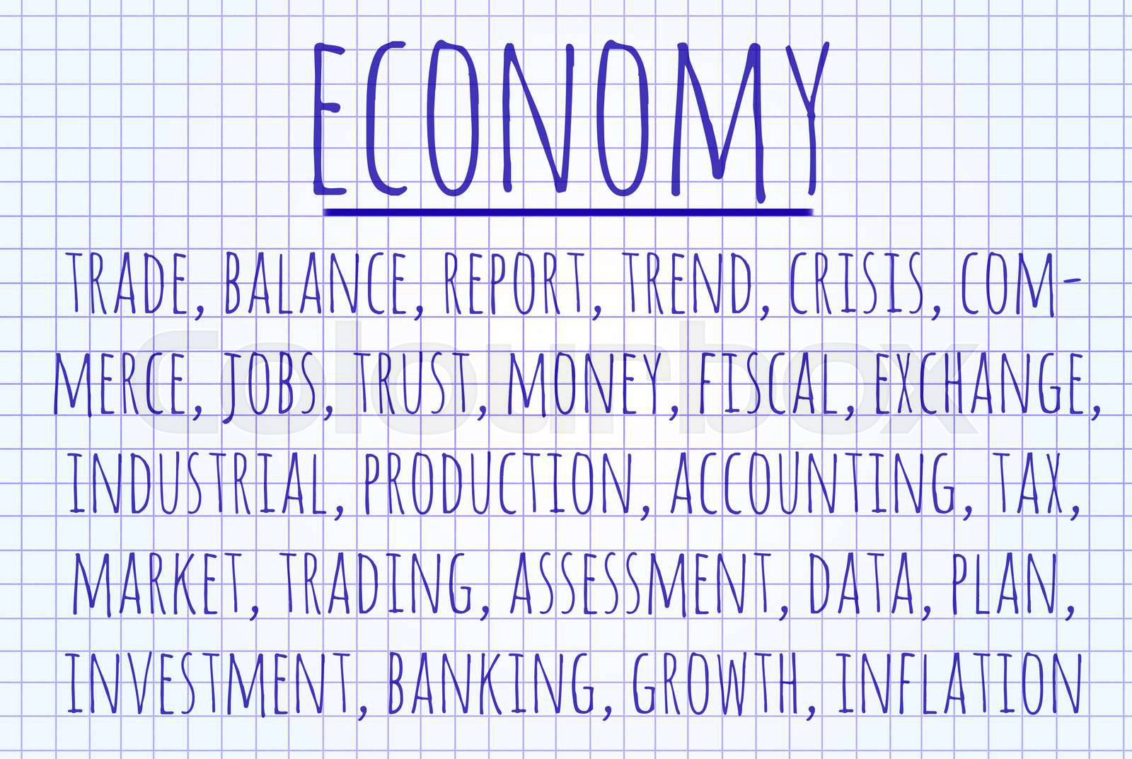 Economy word cloud | Stock image | Colourbox