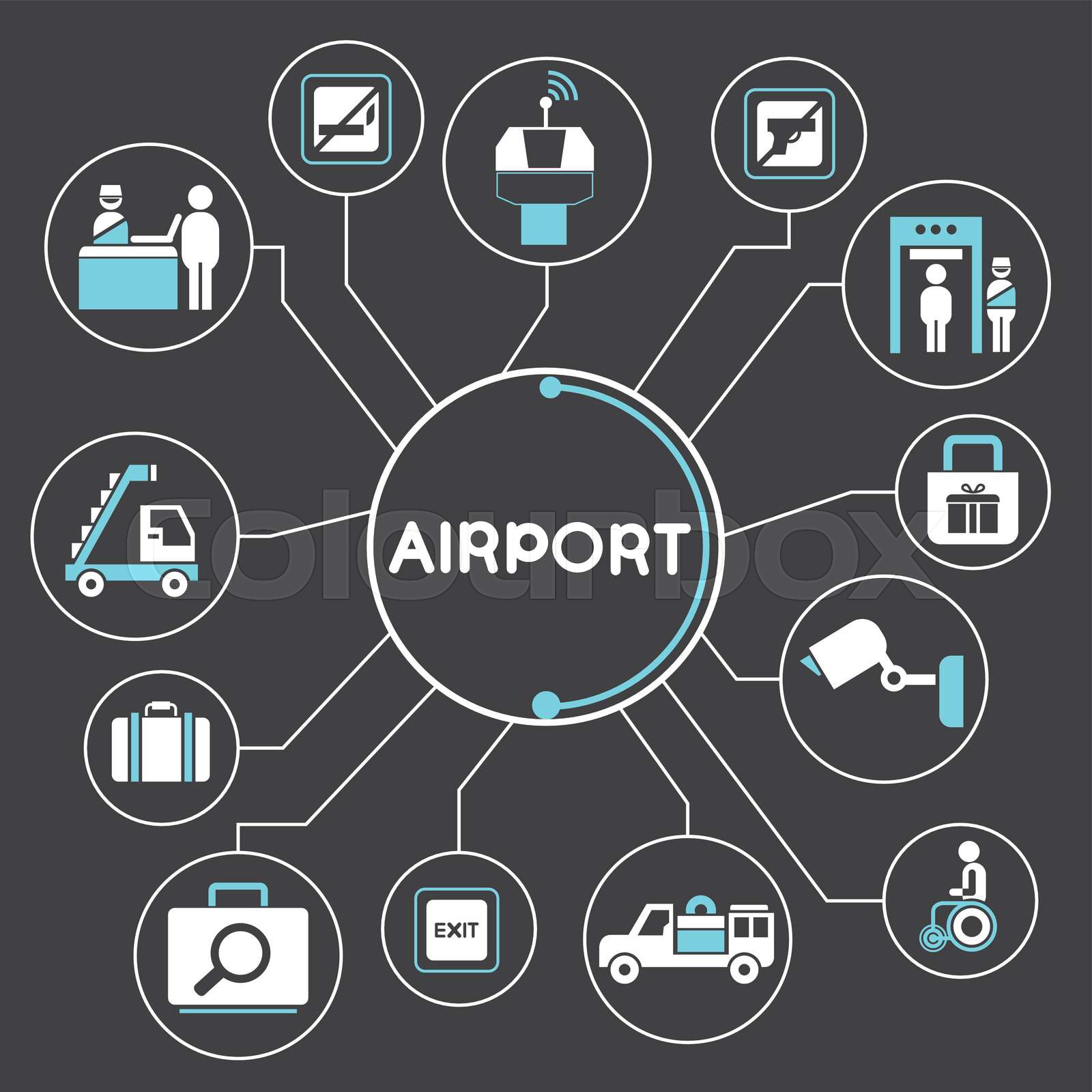 airport management | Stock vector | Colourbox