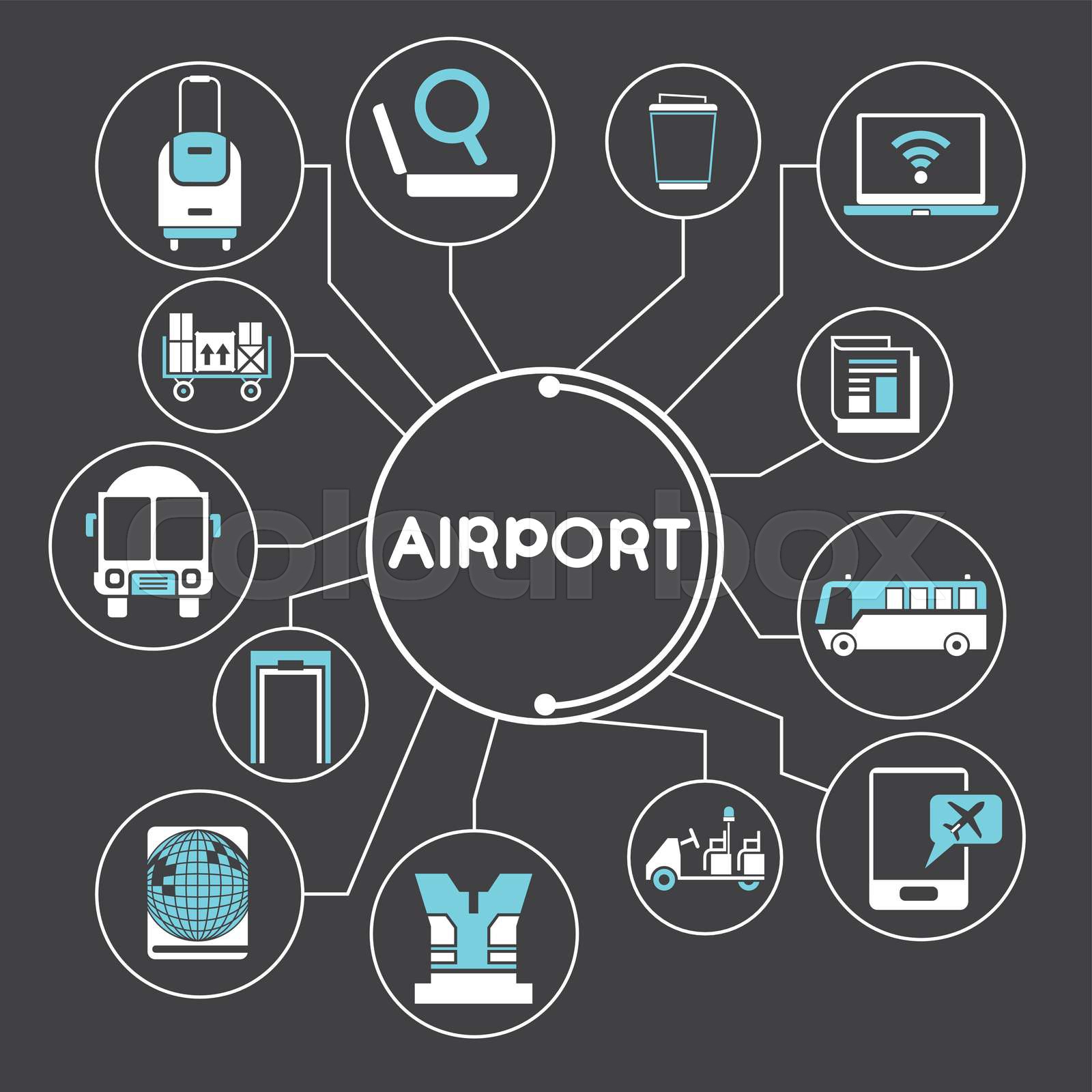 airport management | Stock vector | Colourbox