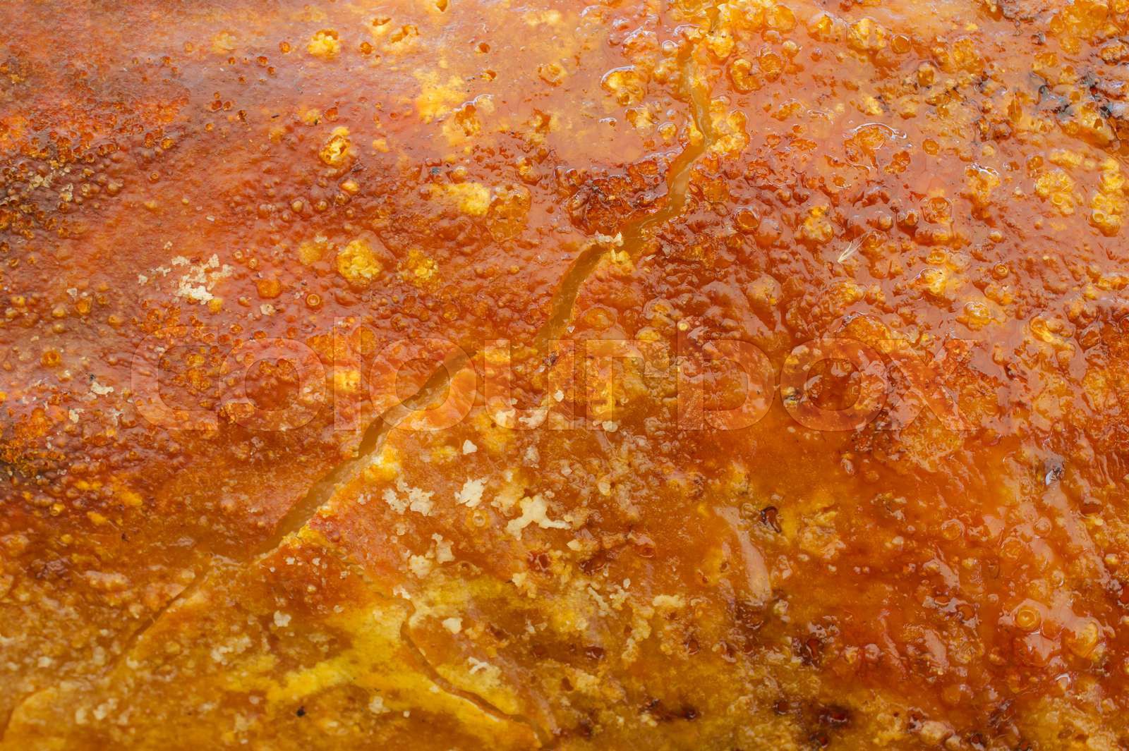 texture of skin roasted pig. | Stock image | Colourbox