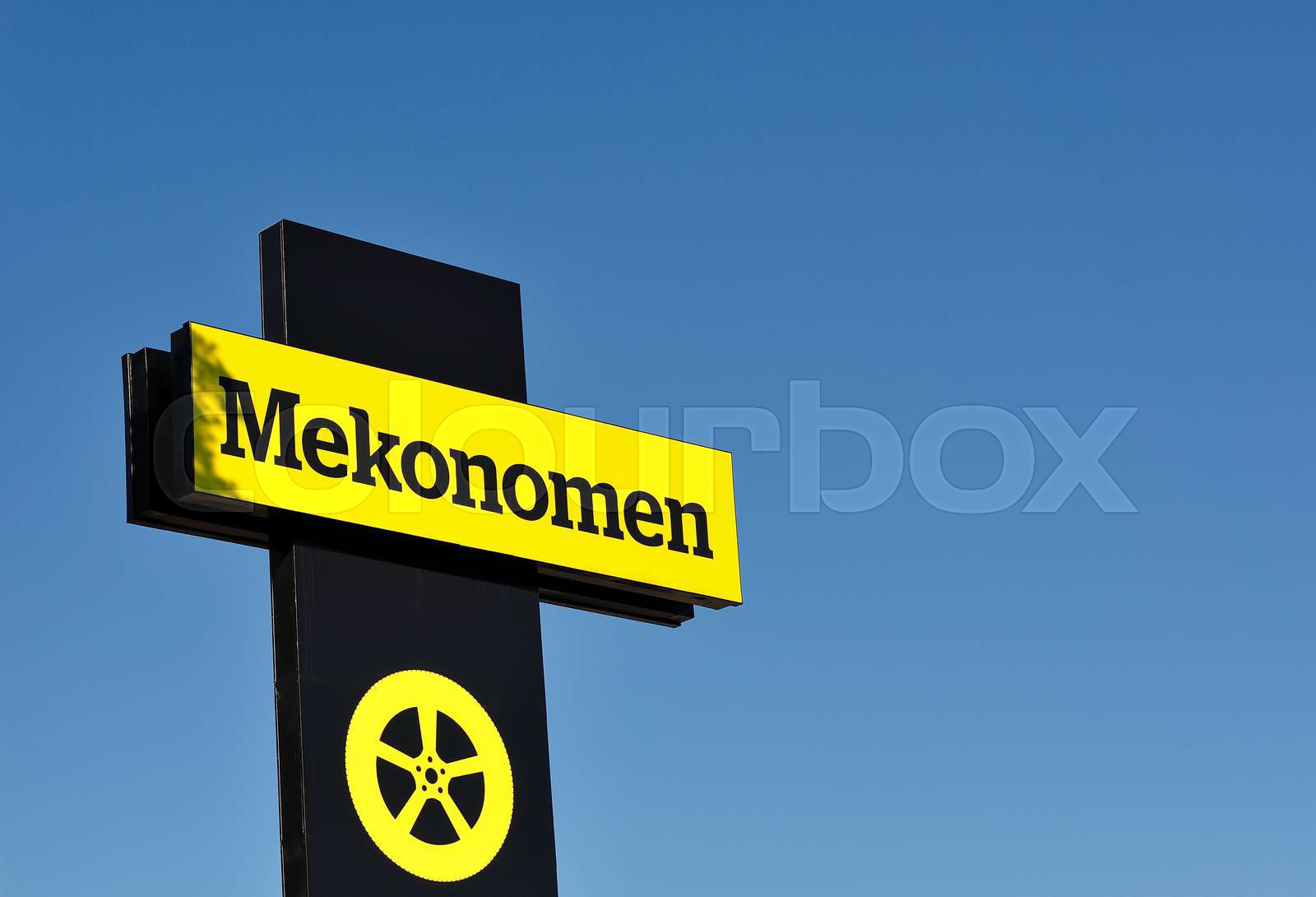 Mekonomen sign | Stock image | Colourbox