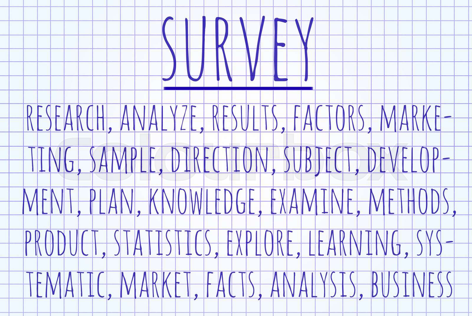 Survey word cloud | Stock image | Colourbox