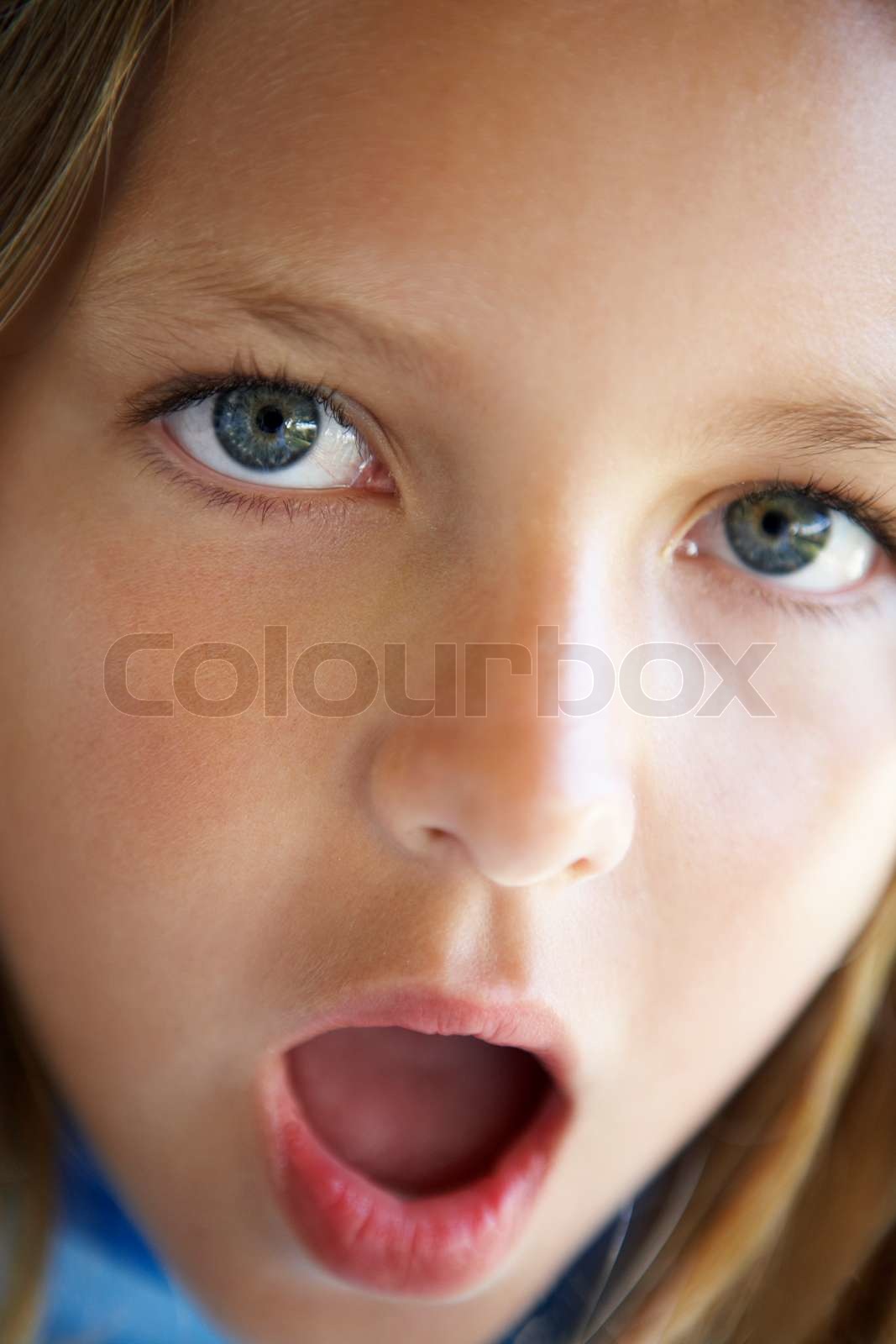girl, shocked, child | Stock image | Colourbox