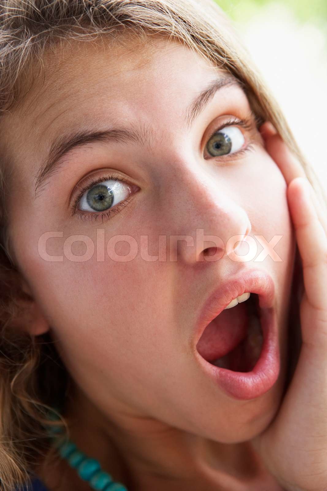 girl, shocked, 14 | Stock image | Colourbox