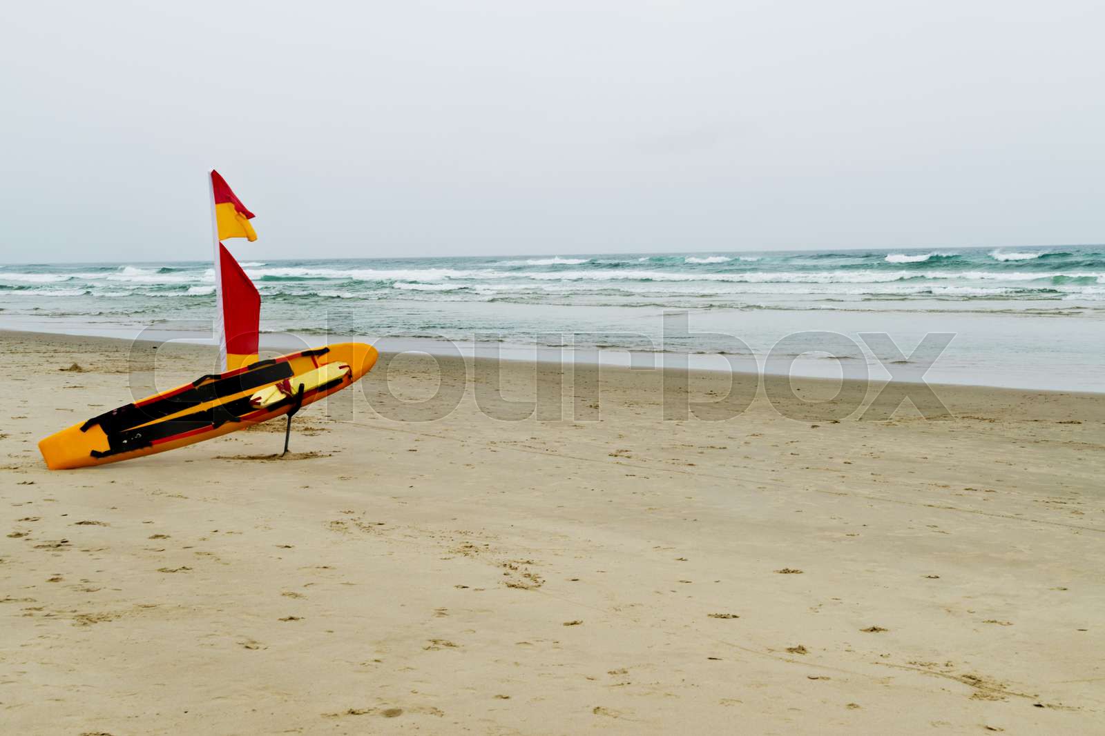 Australian lifeguard gear on the beach | Stock Bild | Colourbox