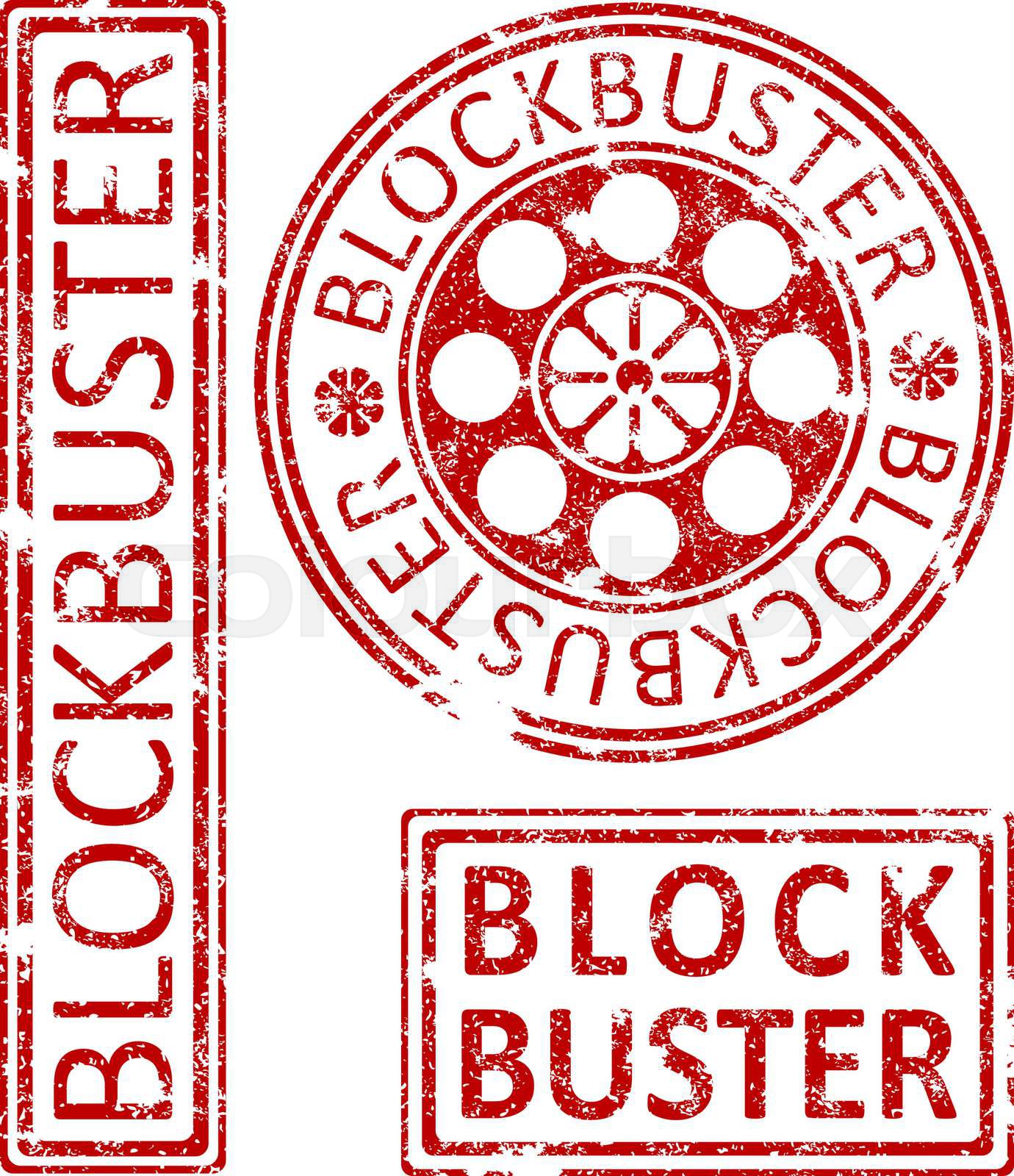 Blockbuster ruber stamps. | Stock vector | Colourbox