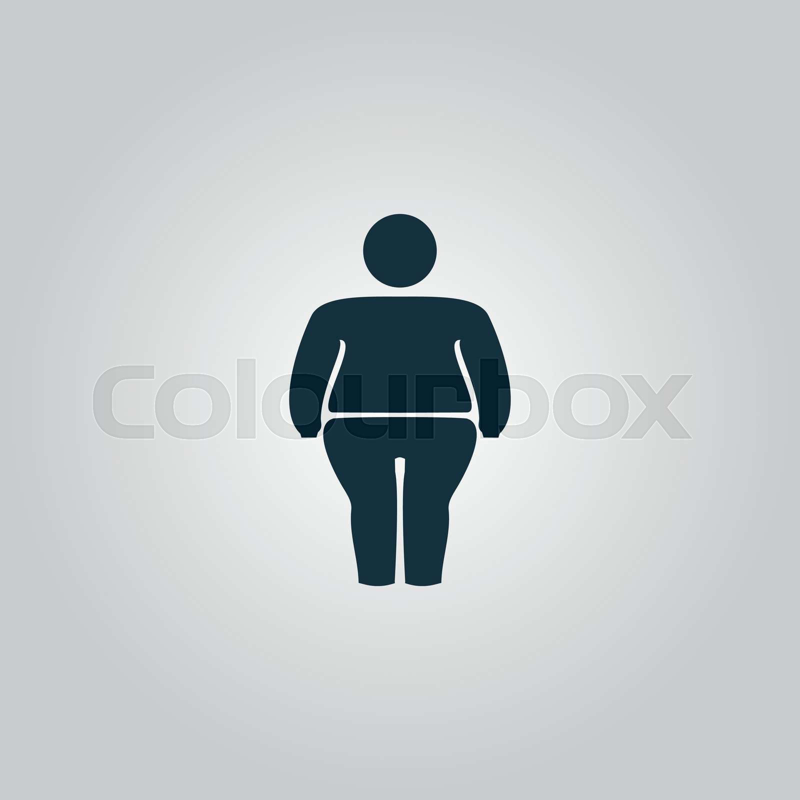 Overweight man symbol | Stock vector | Colourbox