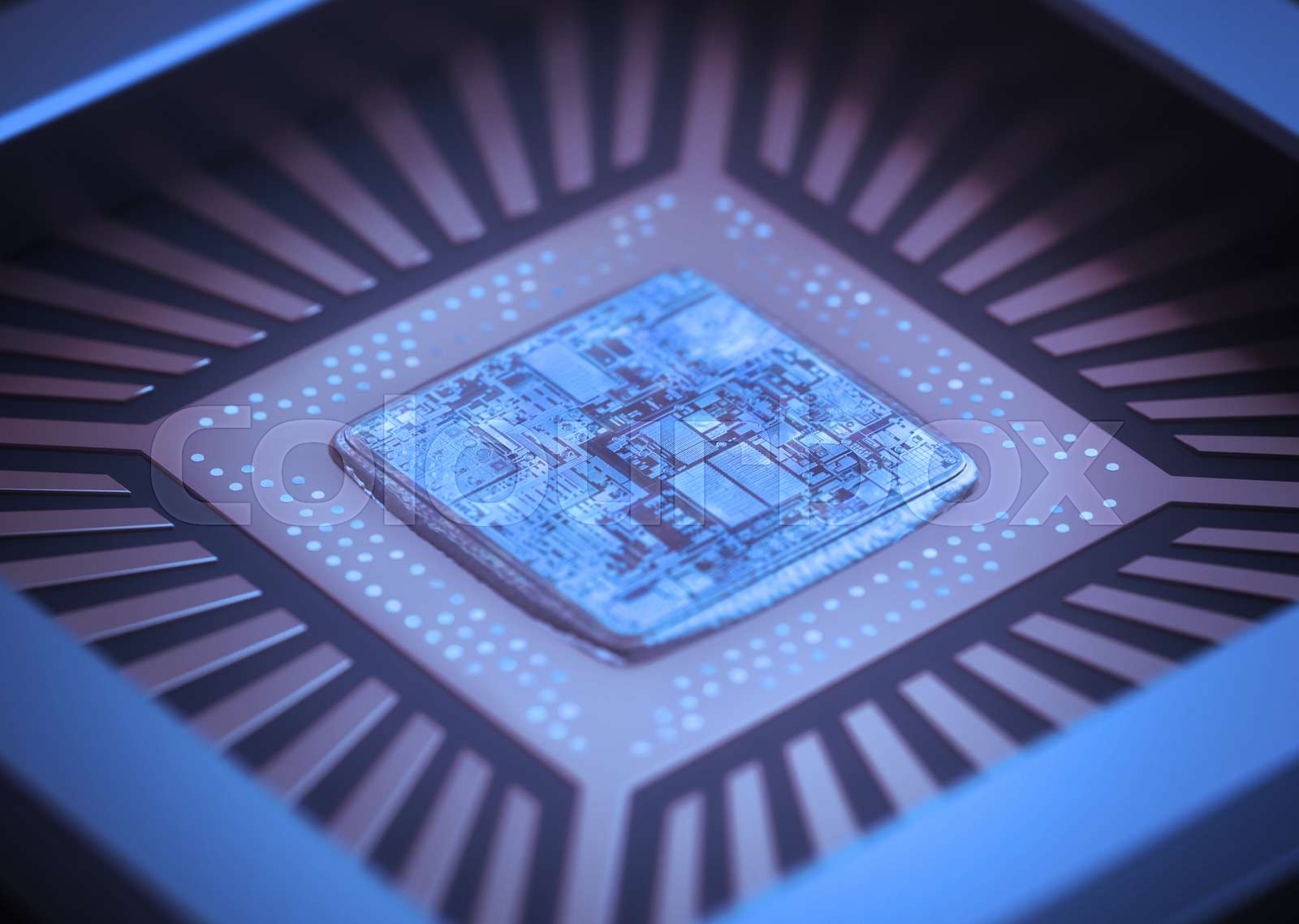 Computer Microchip | Stock image | Colourbox