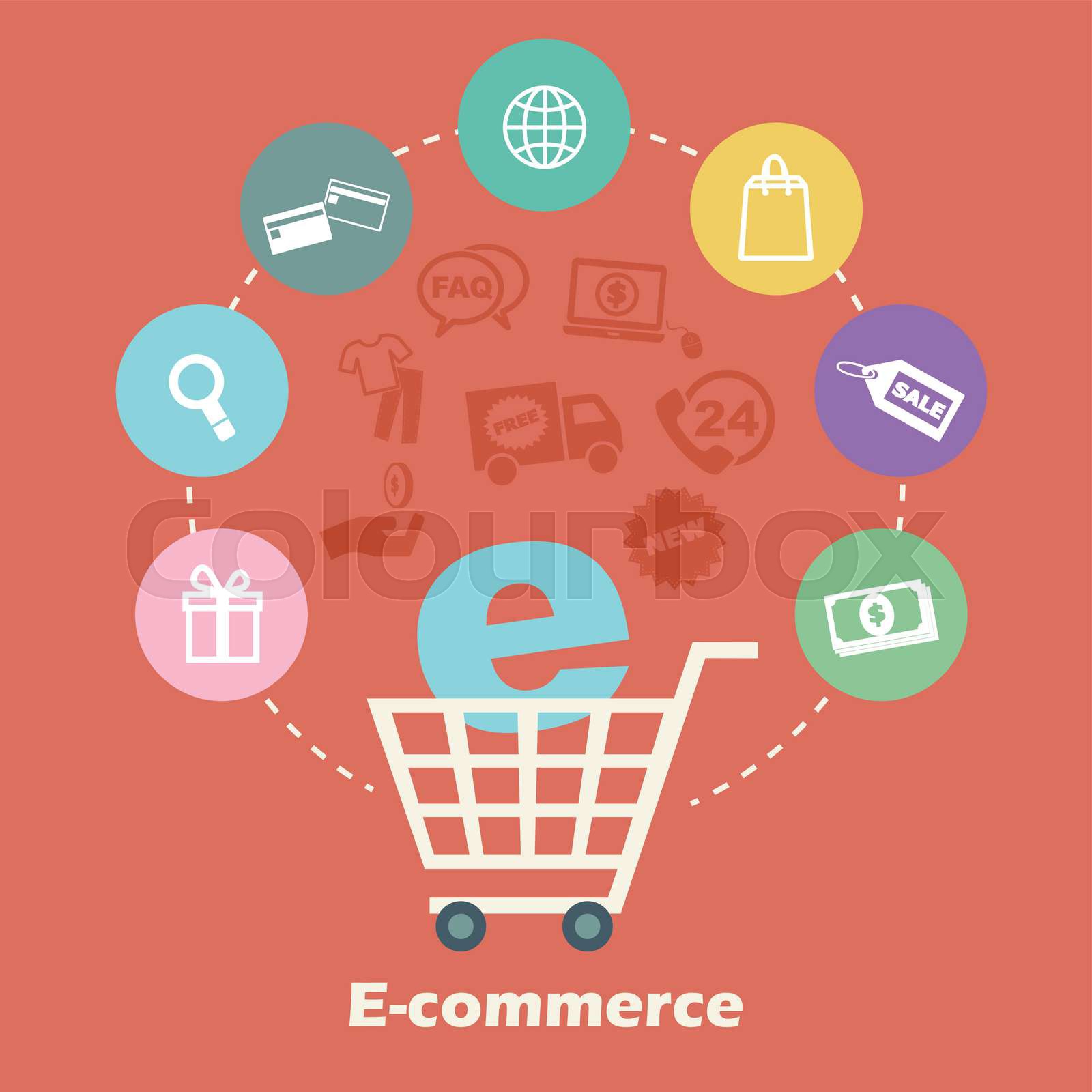 e-commerce concept | Stock vector | Colourbox