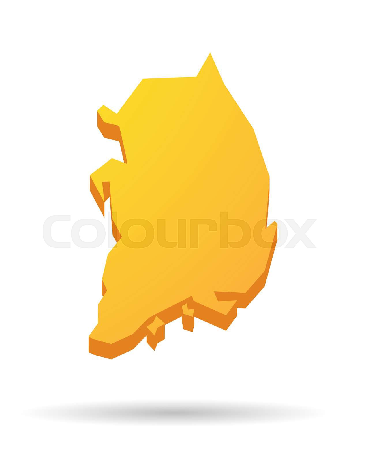 South Korea map icon | Stock vector | Colourbox