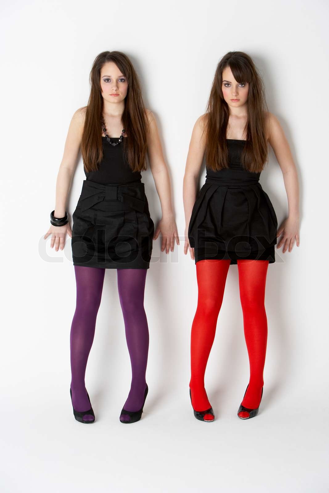 twins, teen, girl | Stock image | Colourbox