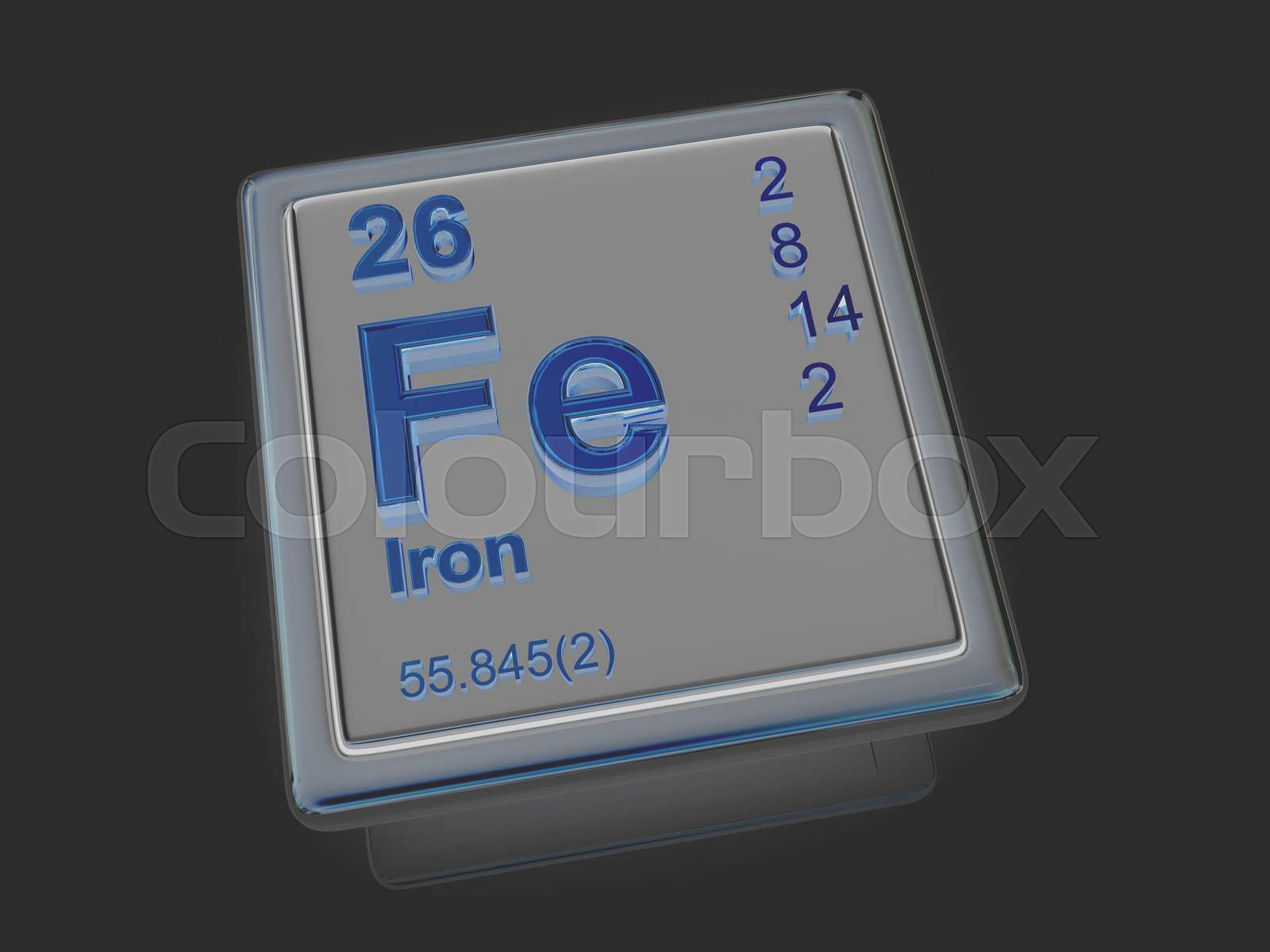 Iron. Chemical element. | Stock image | Colourbox