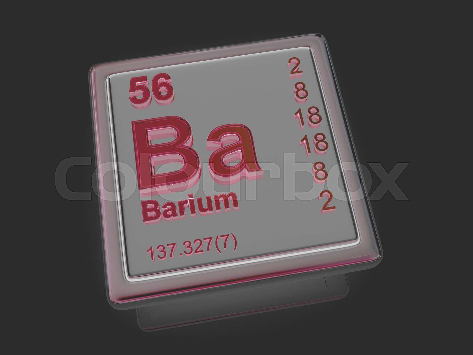 Barium. Chemical element. | Stock image | Colourbox