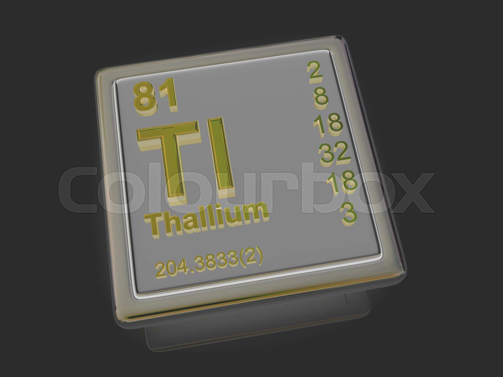 Thallium. Chemical element. | Stock image | Colourbox