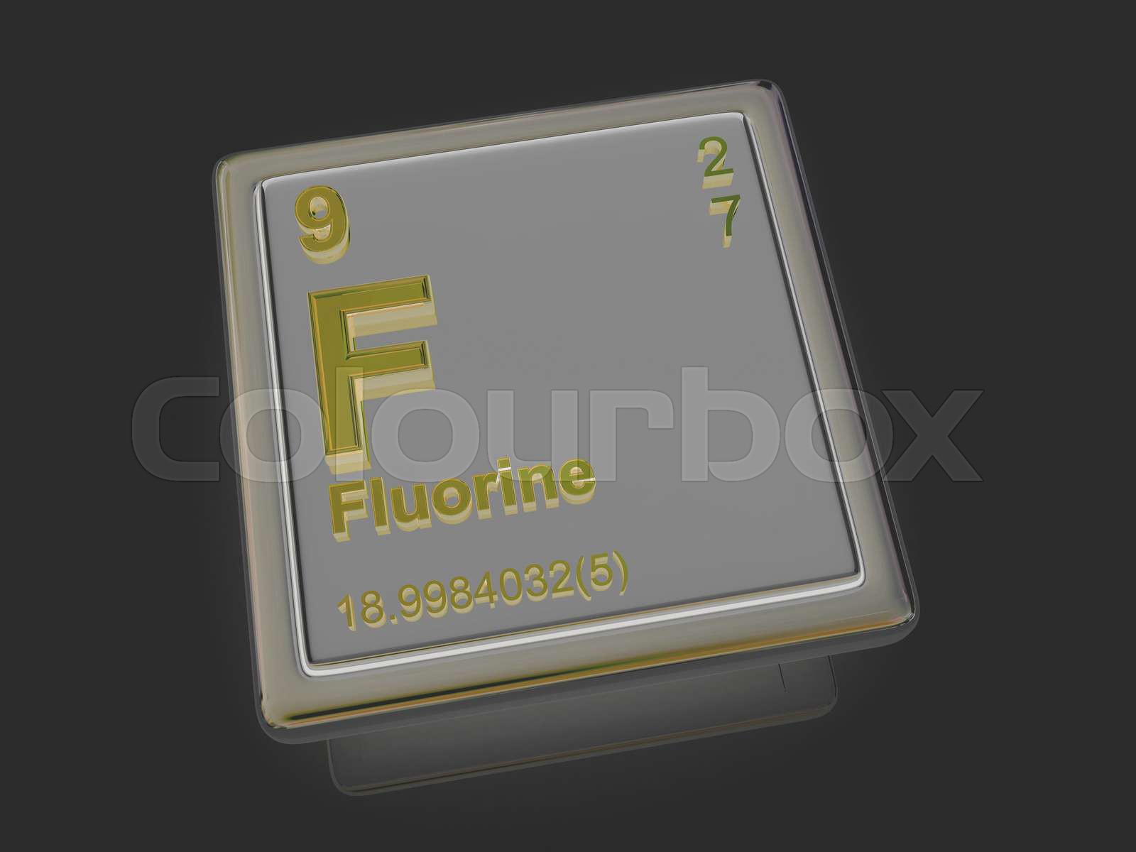 Fluorine. Chemical element. | Stock image | Colourbox