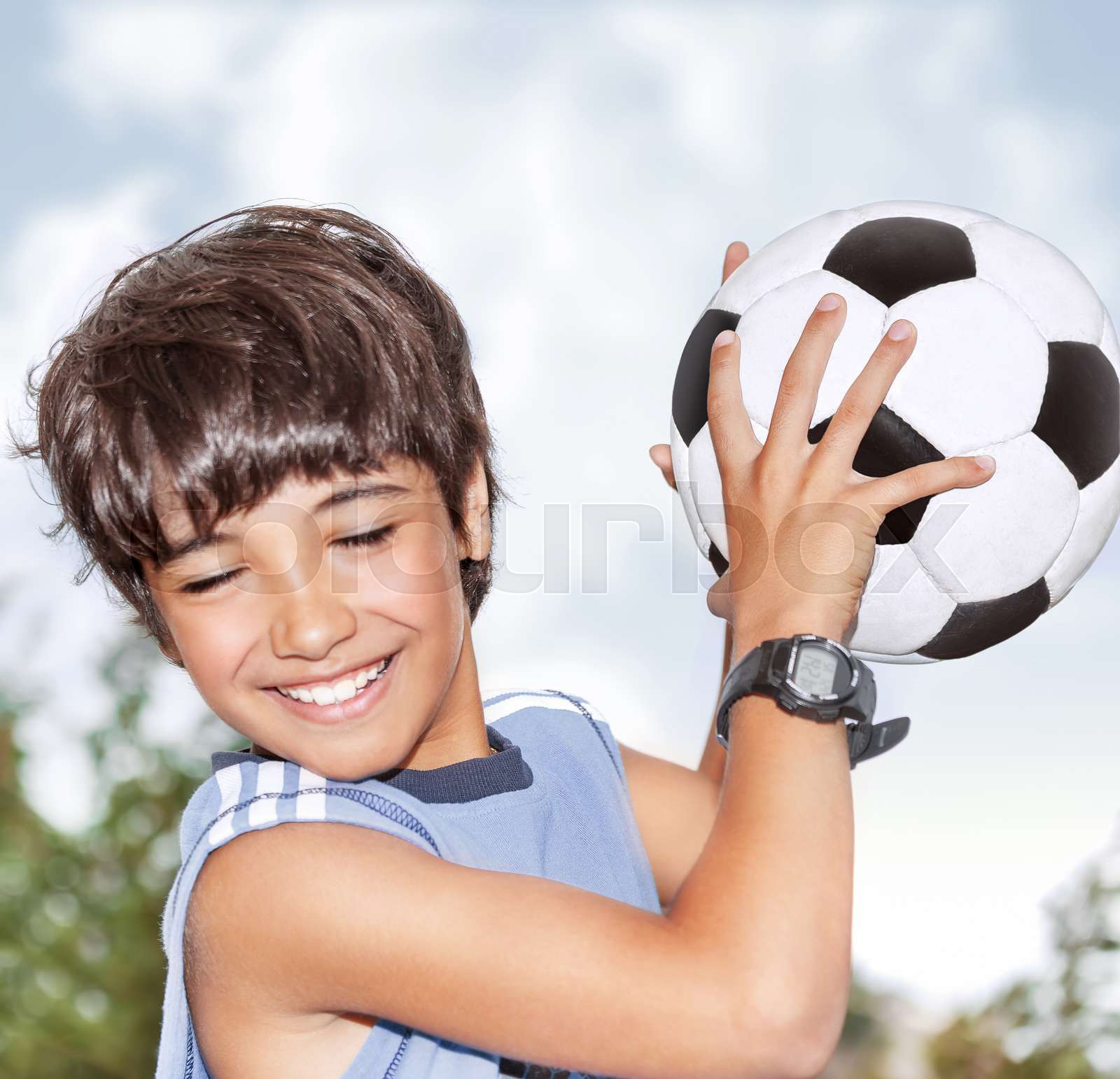 Active boy in motion | Stock image | Colourbox