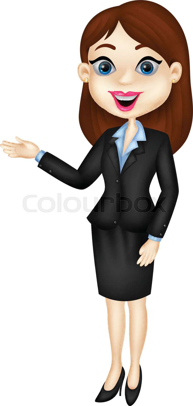 frau, cartoon, business | Stock-Vektor | Colourbox