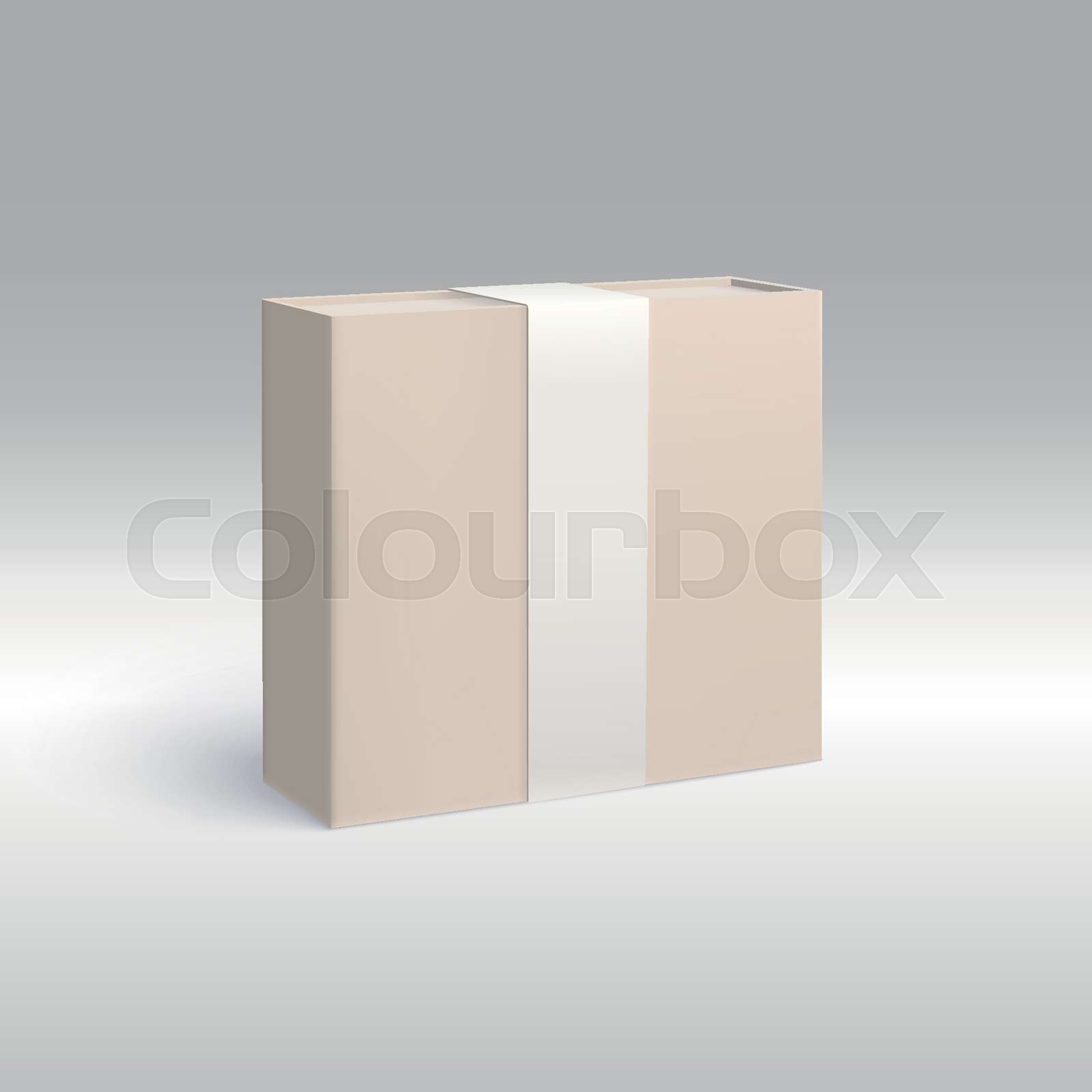 Vertical box with ribbon. | Stock vector | Colourbox
