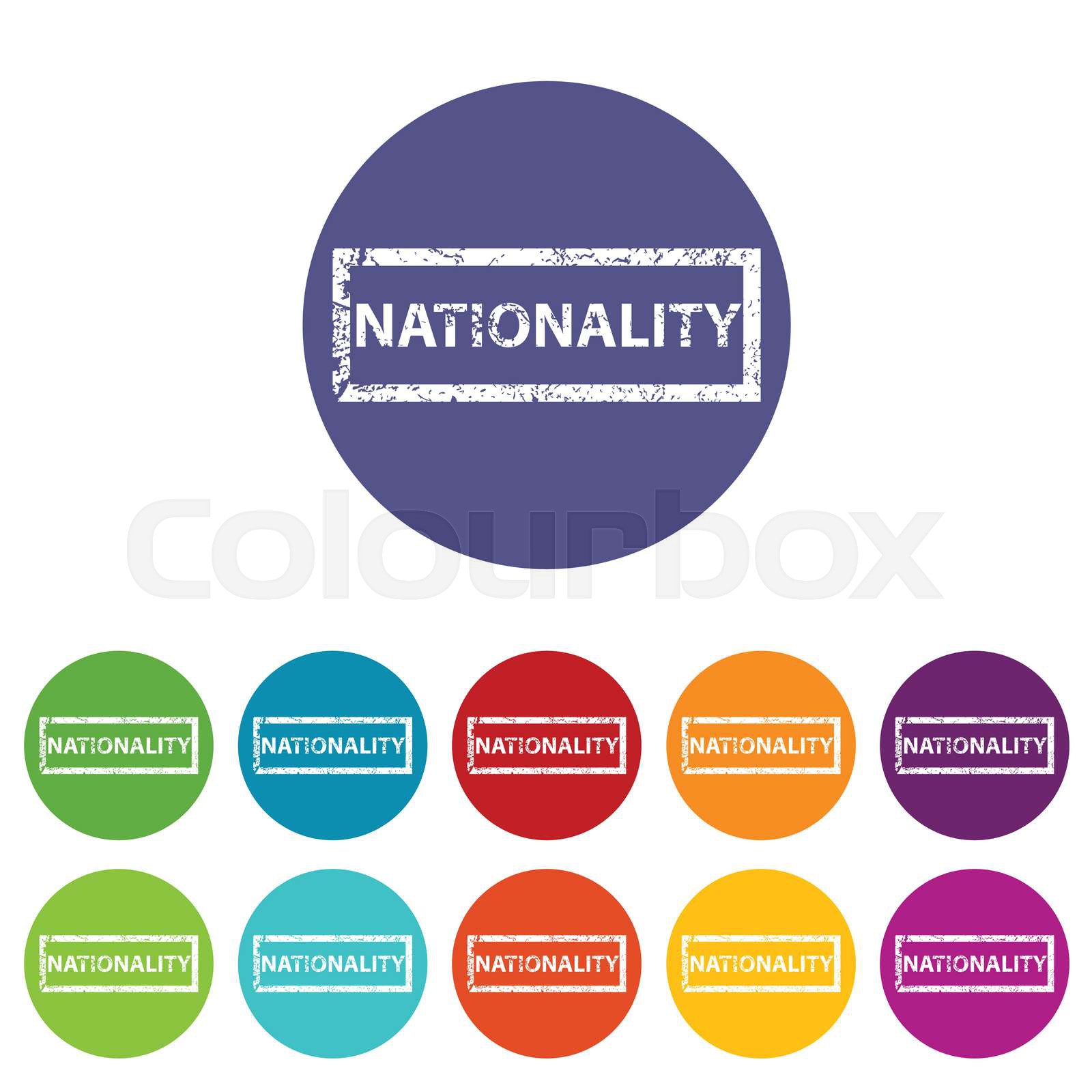 Nationality flat icon | Stock vector | Colourbox